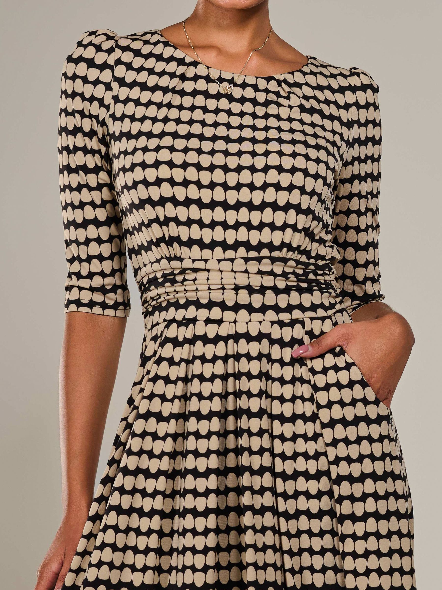 Buy Jolie Moi Cream Jersey Half Sleeve Pleated Midaxi Dress from Next ...