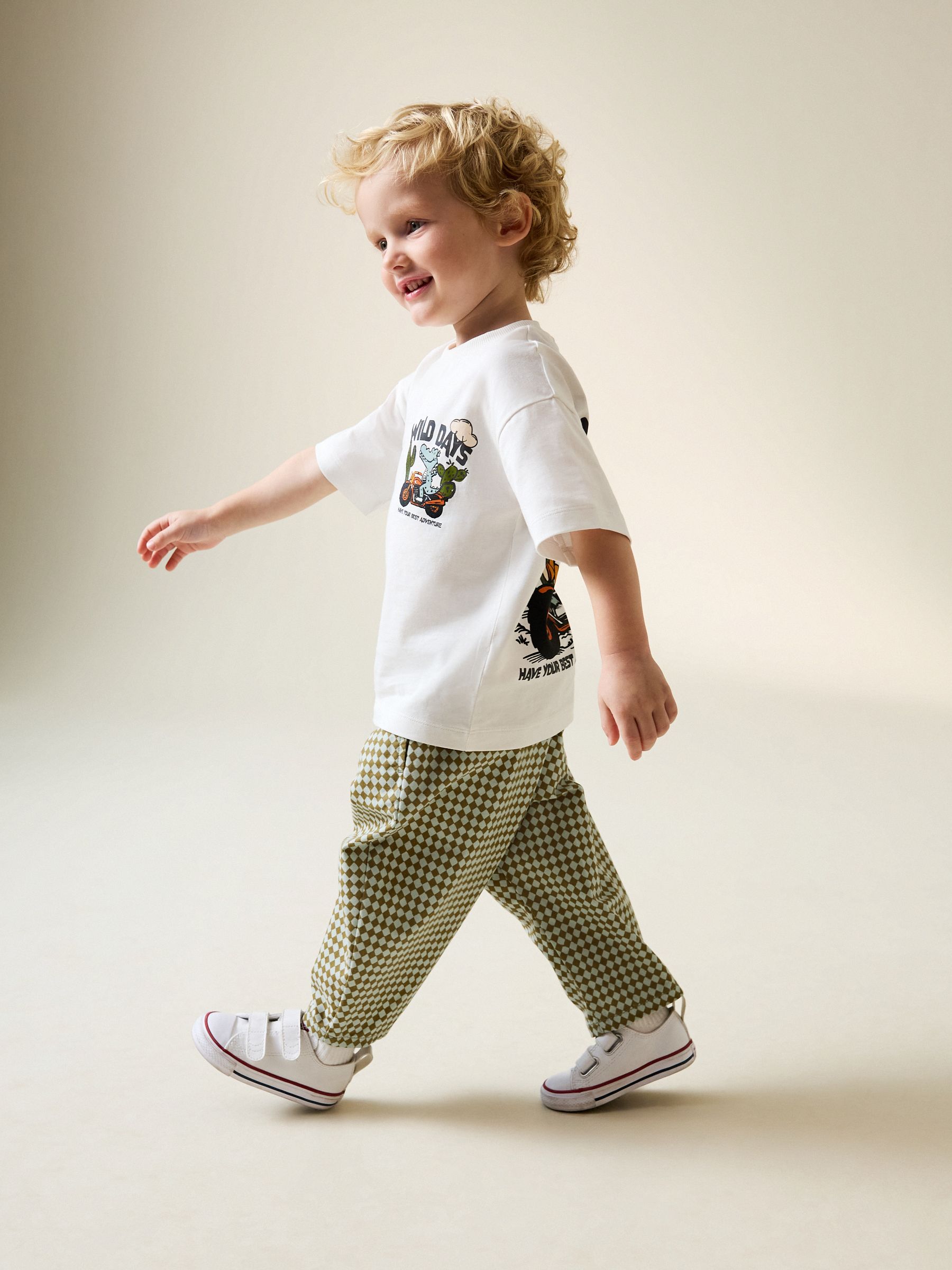 Buy Green/Blue Mini Harlequin Barrel Pull On Trousers (3mths-7yrs ...