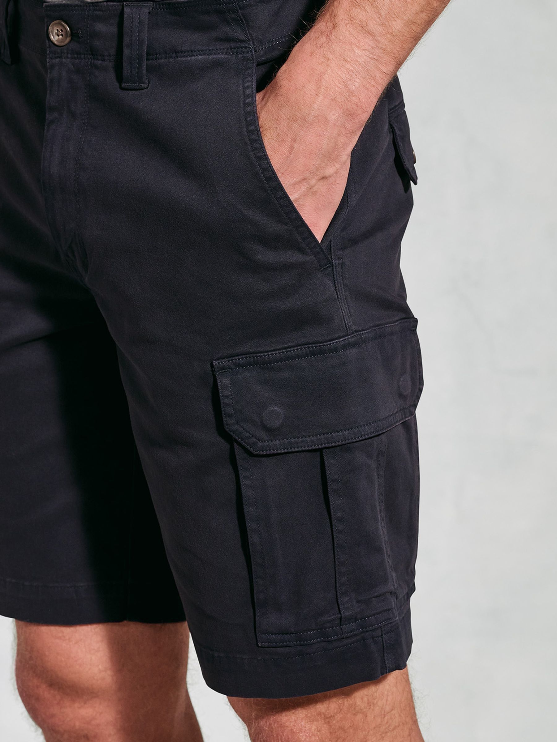 Buy Brook Taverner Blue Cotton Stretch Cargo Shorts from the Next UK ...