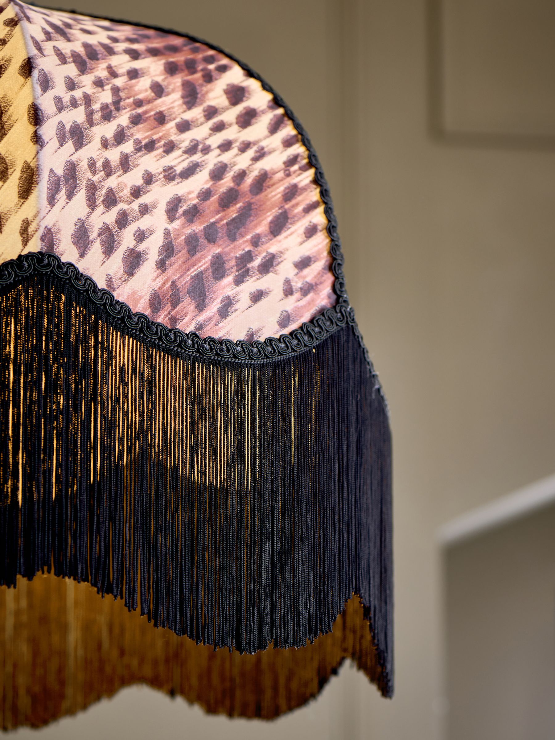 Buy Leopard Print Aurelia Fringed Easy Fit Ceiling Light Shade from ...