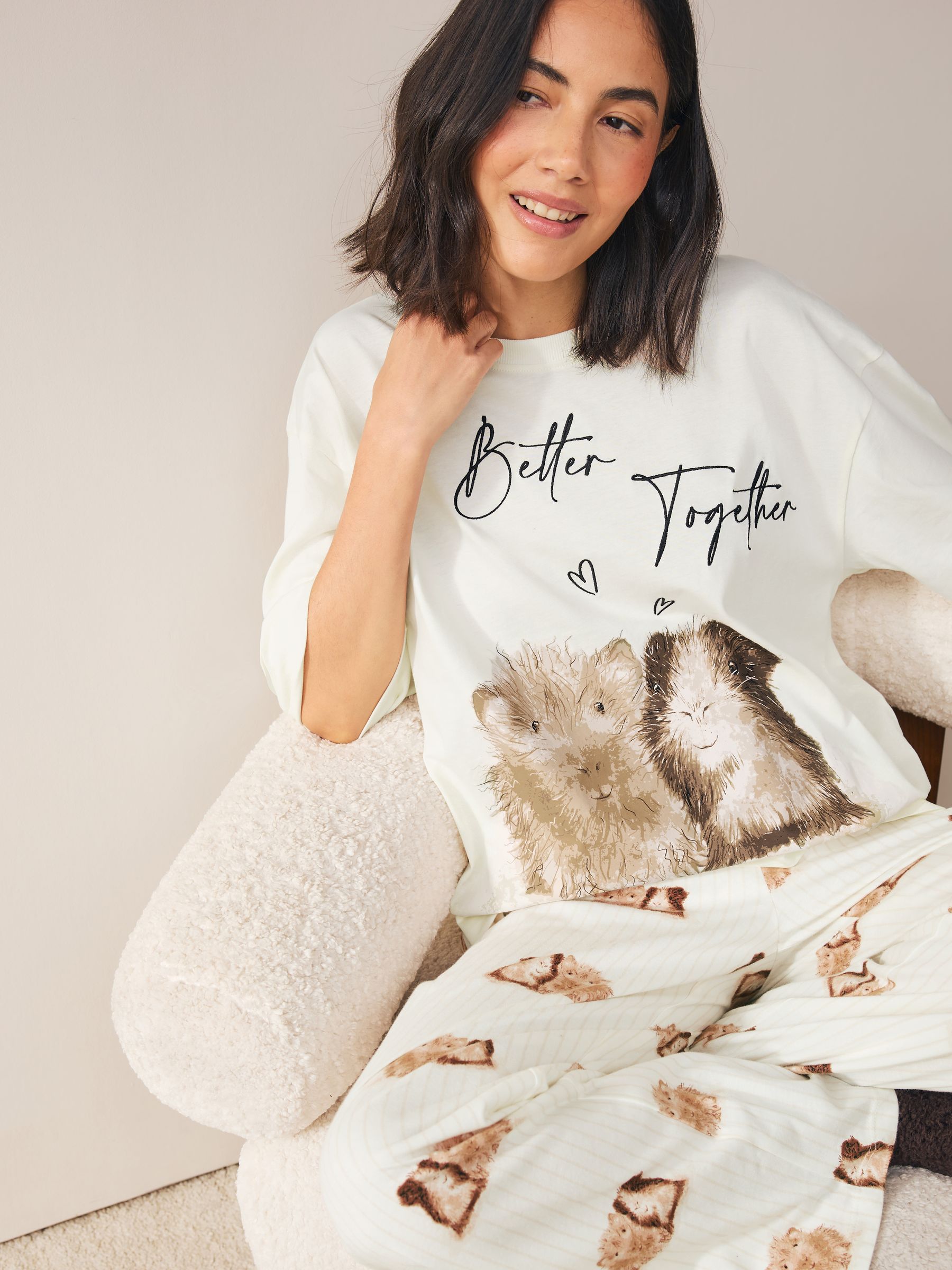 Buy Cream Guinea Pig Jersey Short Sleeve Pyjamas from the Next UK ...