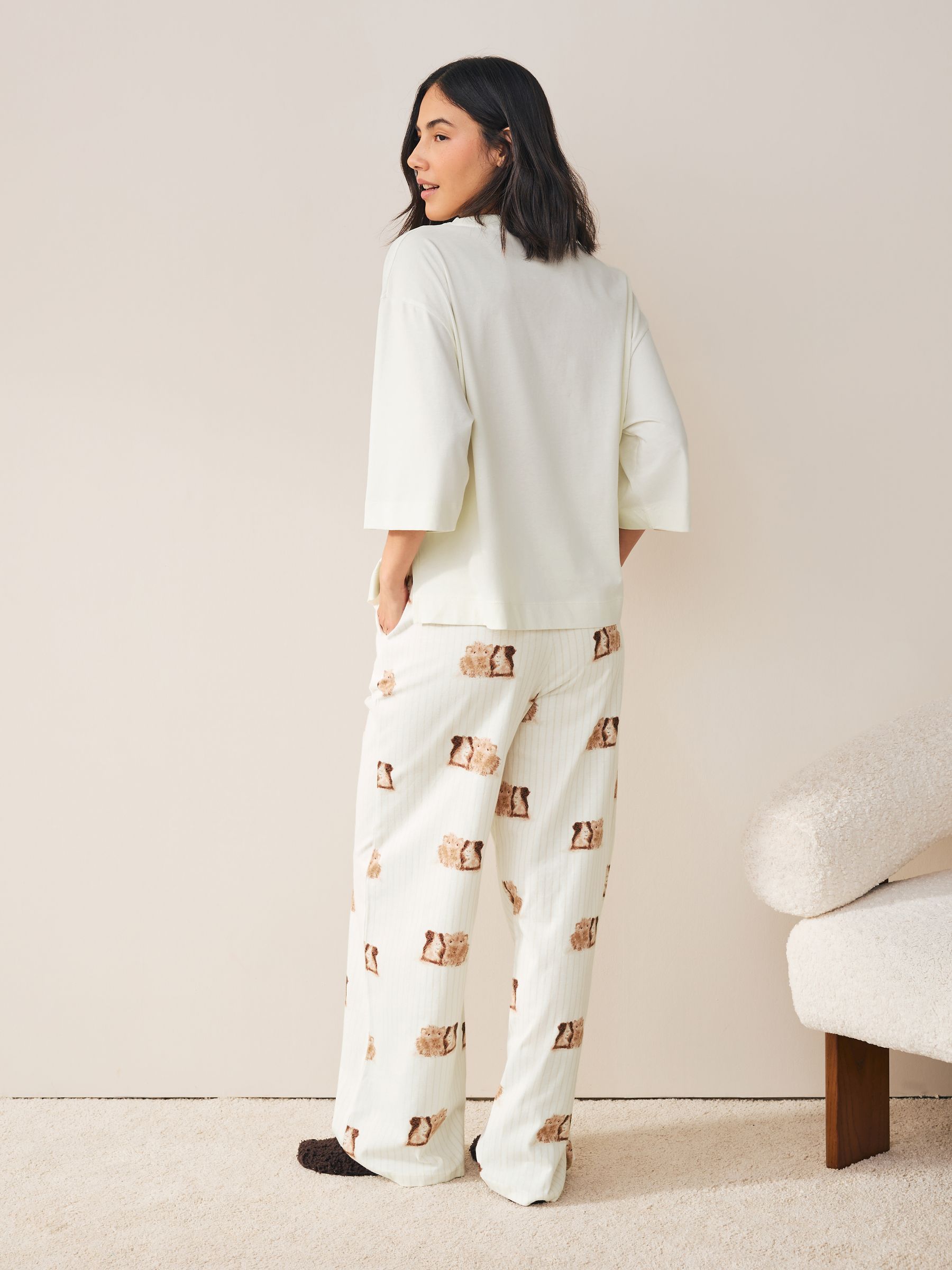 Buy Cream Guinea Pig Jersey Short Sleeve Pyjamas from Next India