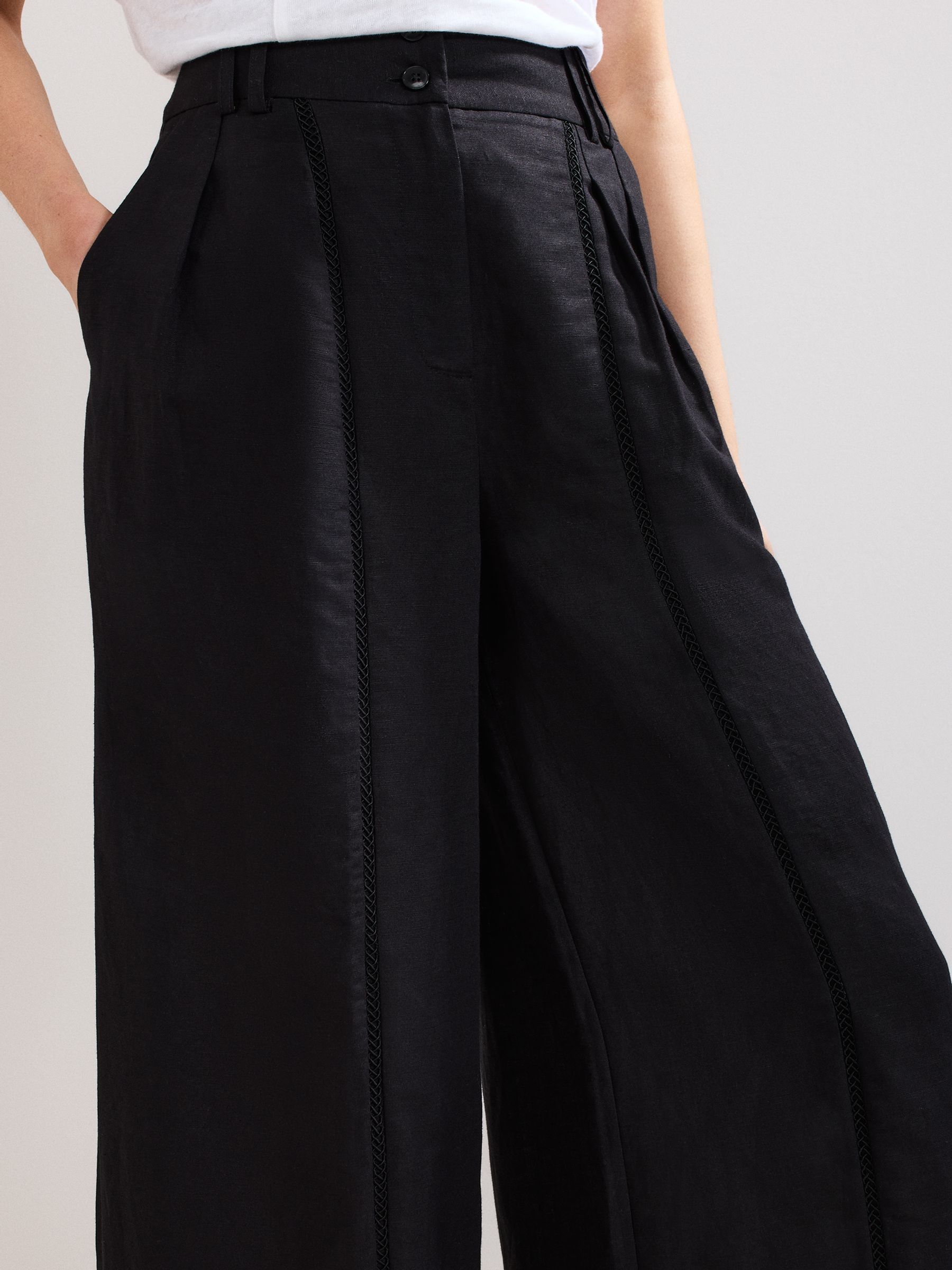 Buy Phase Eight Black Ayse Linen Trousers from the Next UK online shop