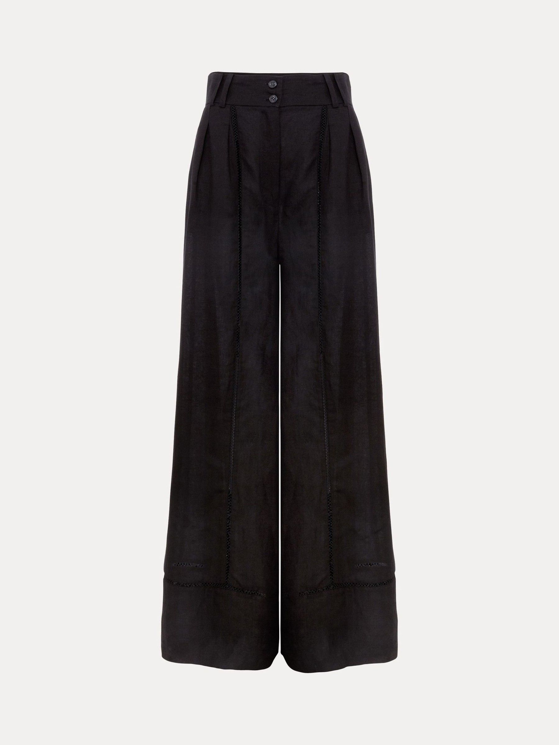 Buy Phase Eight Black Ayse Linen Trousers from the Next UK online shop