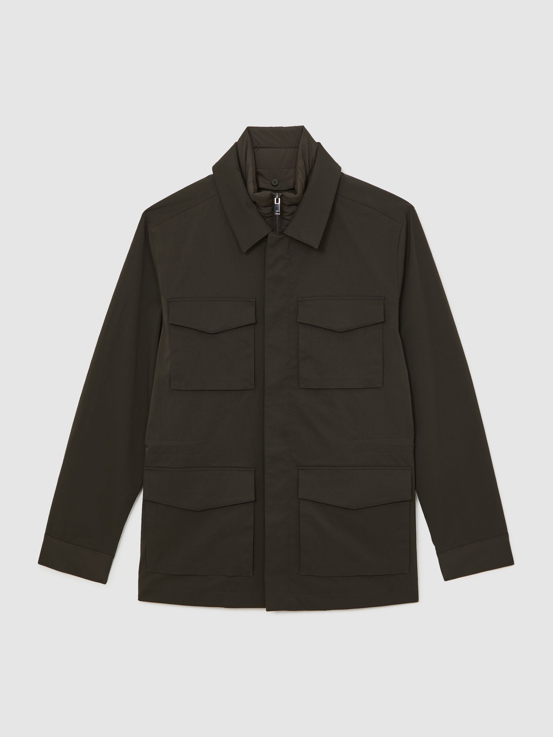 Buy Reiss Green Bryson Removable-Gilet Safari Jacket from the Next UK ...