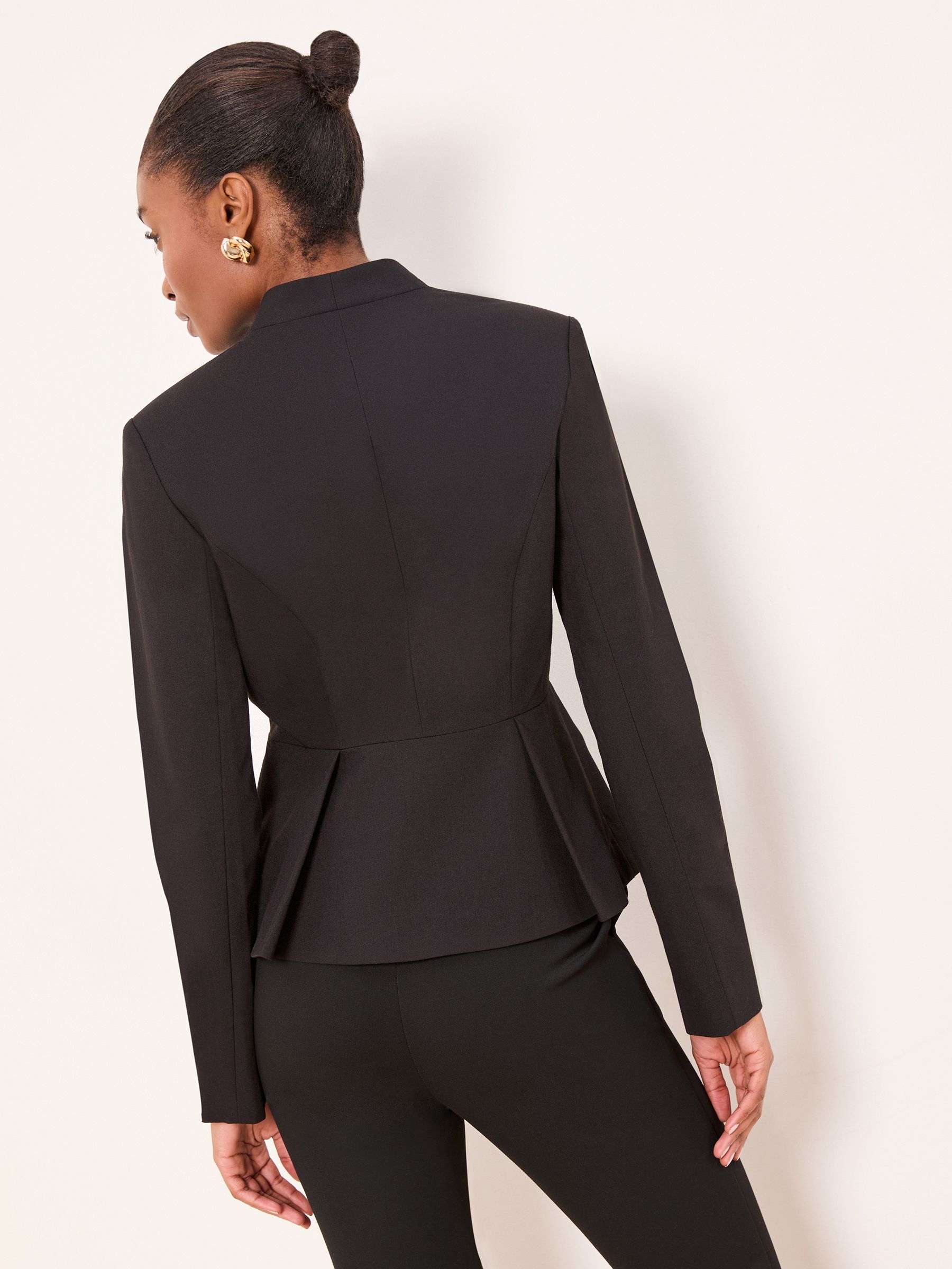 Buy Lipsy Black Collarless Peplum Hem Blazer from Next Kuwait