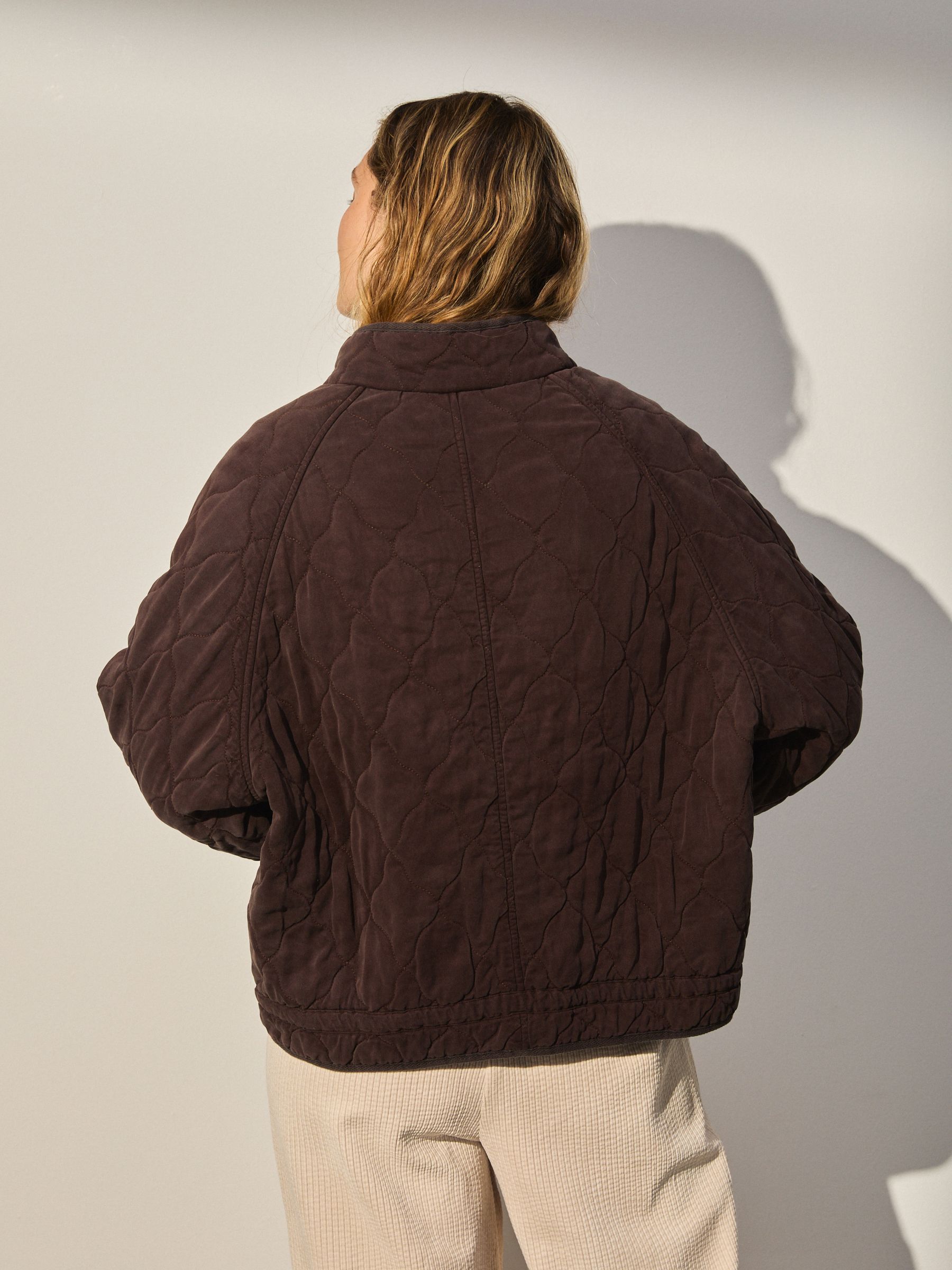 Buy Chocolate Brown Quilted Jacket from Next Israel