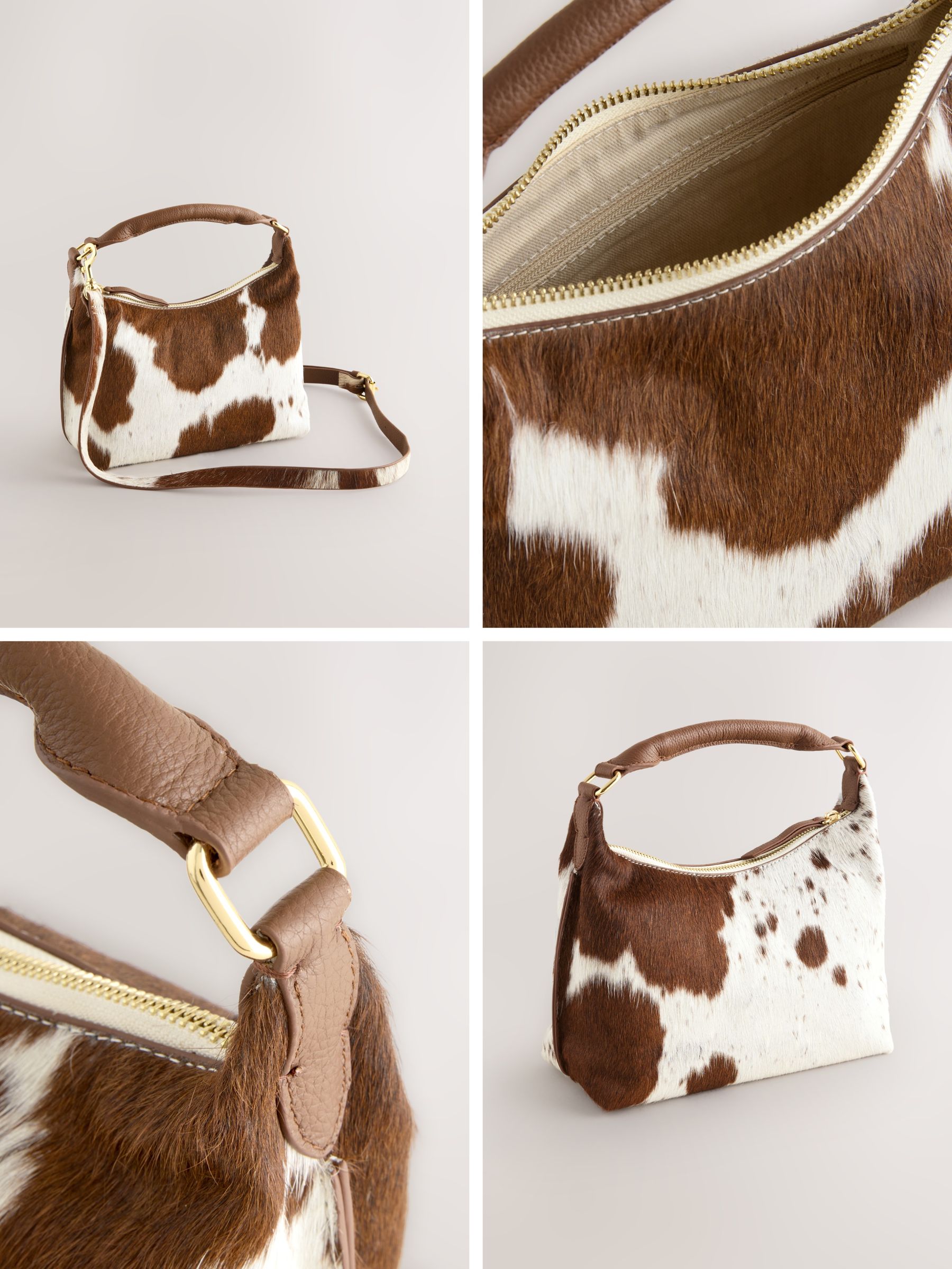 Buy Animal Leather Scooped Hand Held Bag from the Next UK online shop