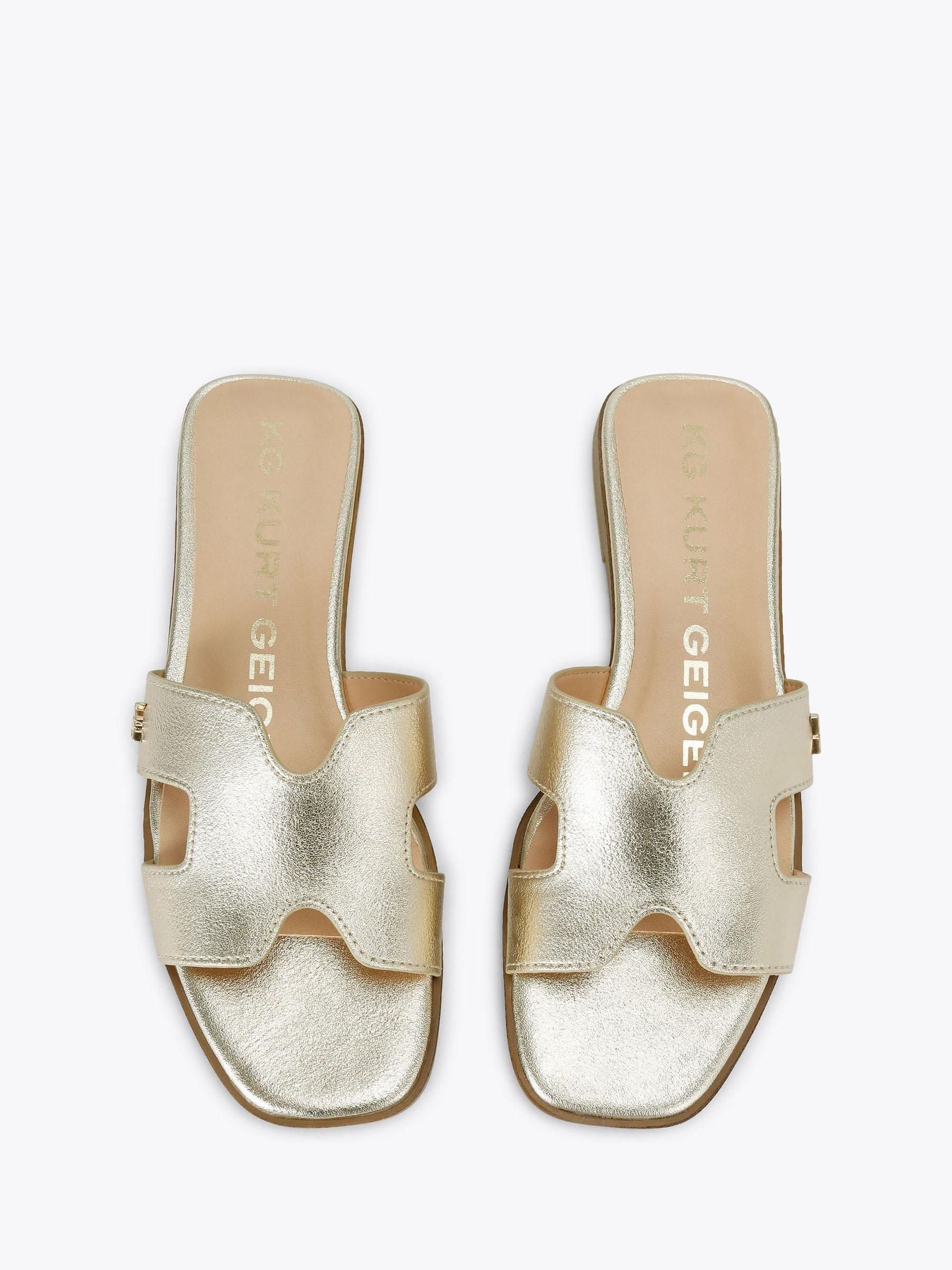 Buy KG Kurt Geiger Gold Raven2 Sandals from the Next UK online shop