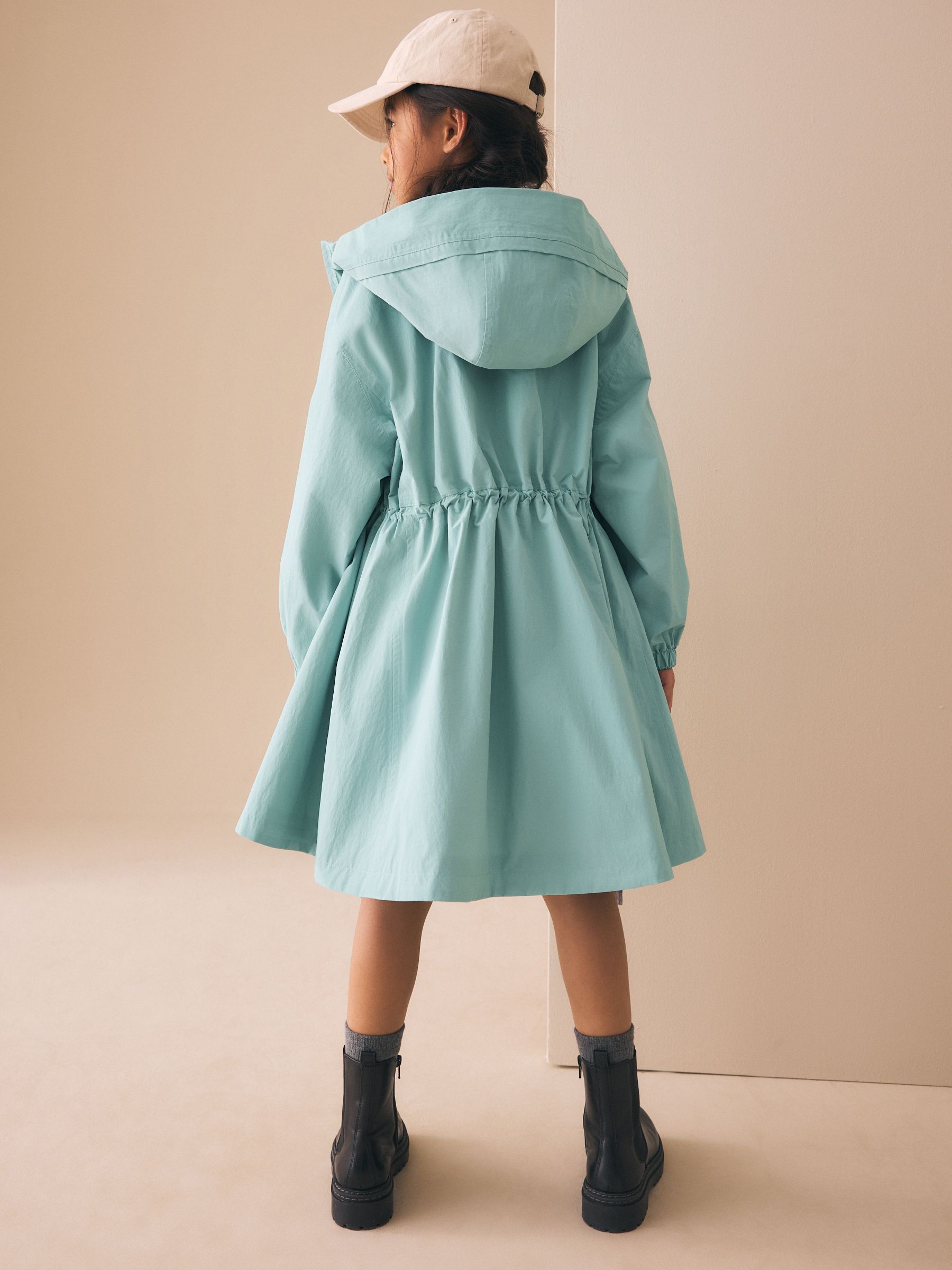 Buy Aqua Blue Waterproof Skirted Cagoule Jacket (3-16yrs) from Next ...