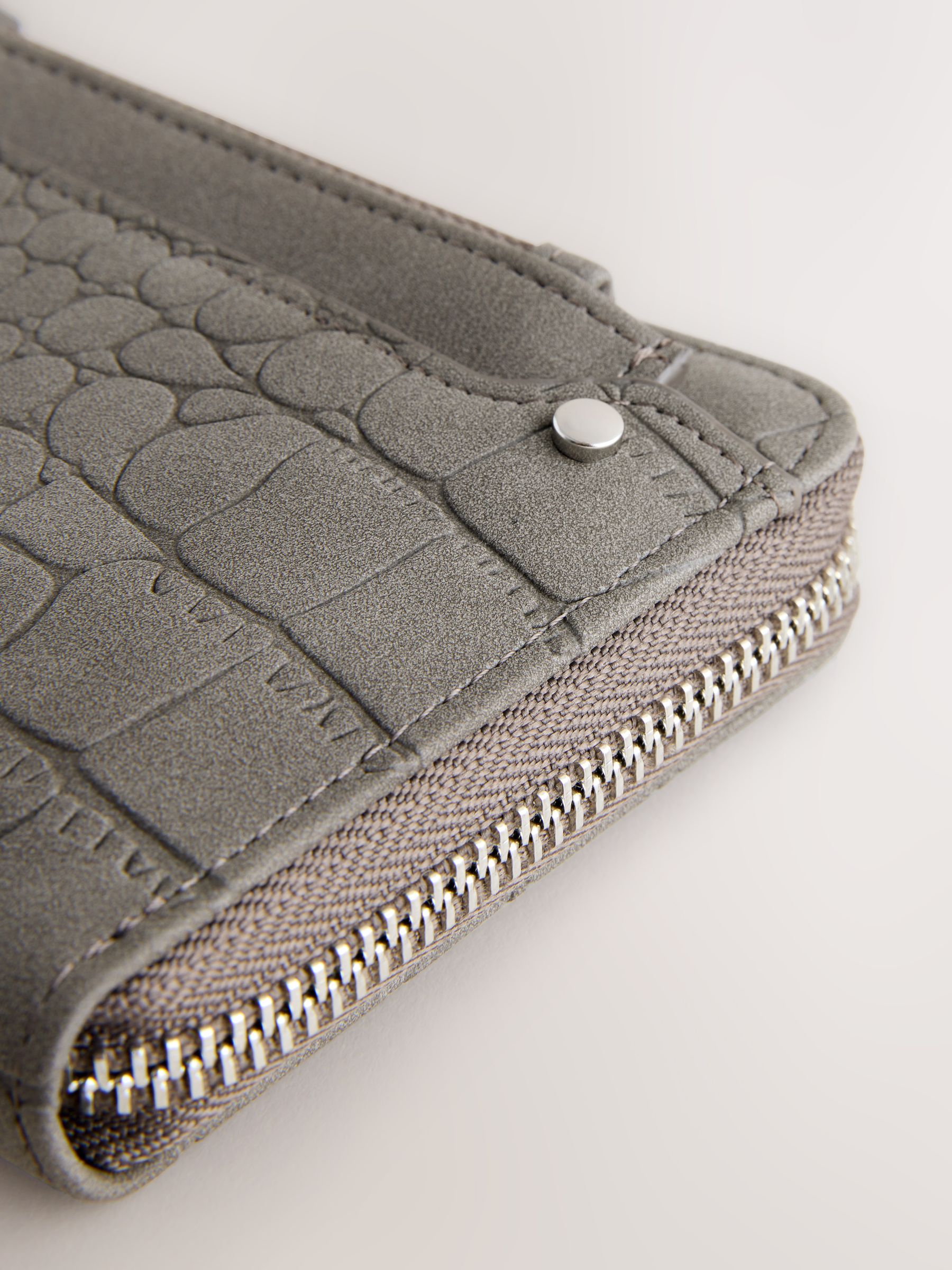 Buy Grey Croc Effect Large Purse from the Next UK online shop