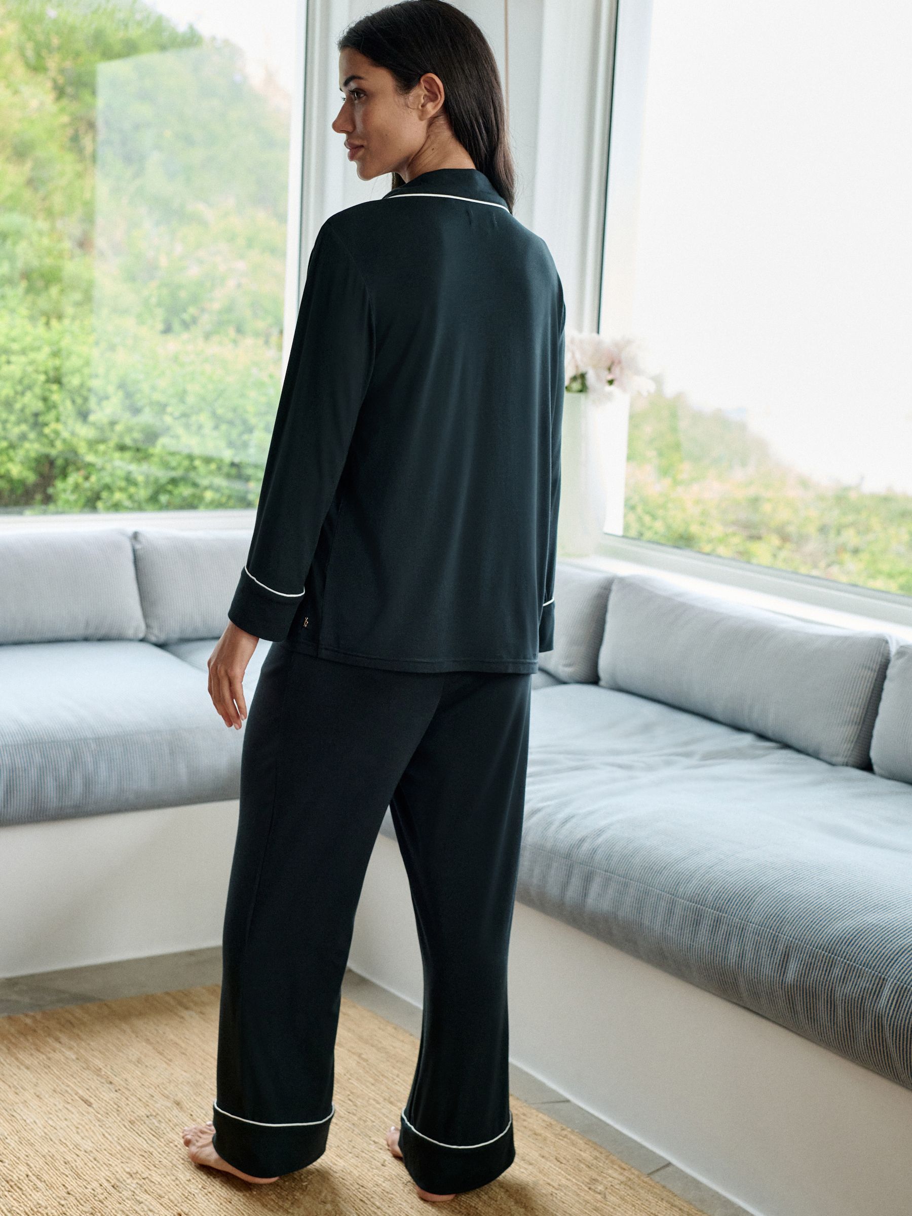 Buy B by Ted Baker Modal Button Through Black Pyjamas from the Next UK ...
