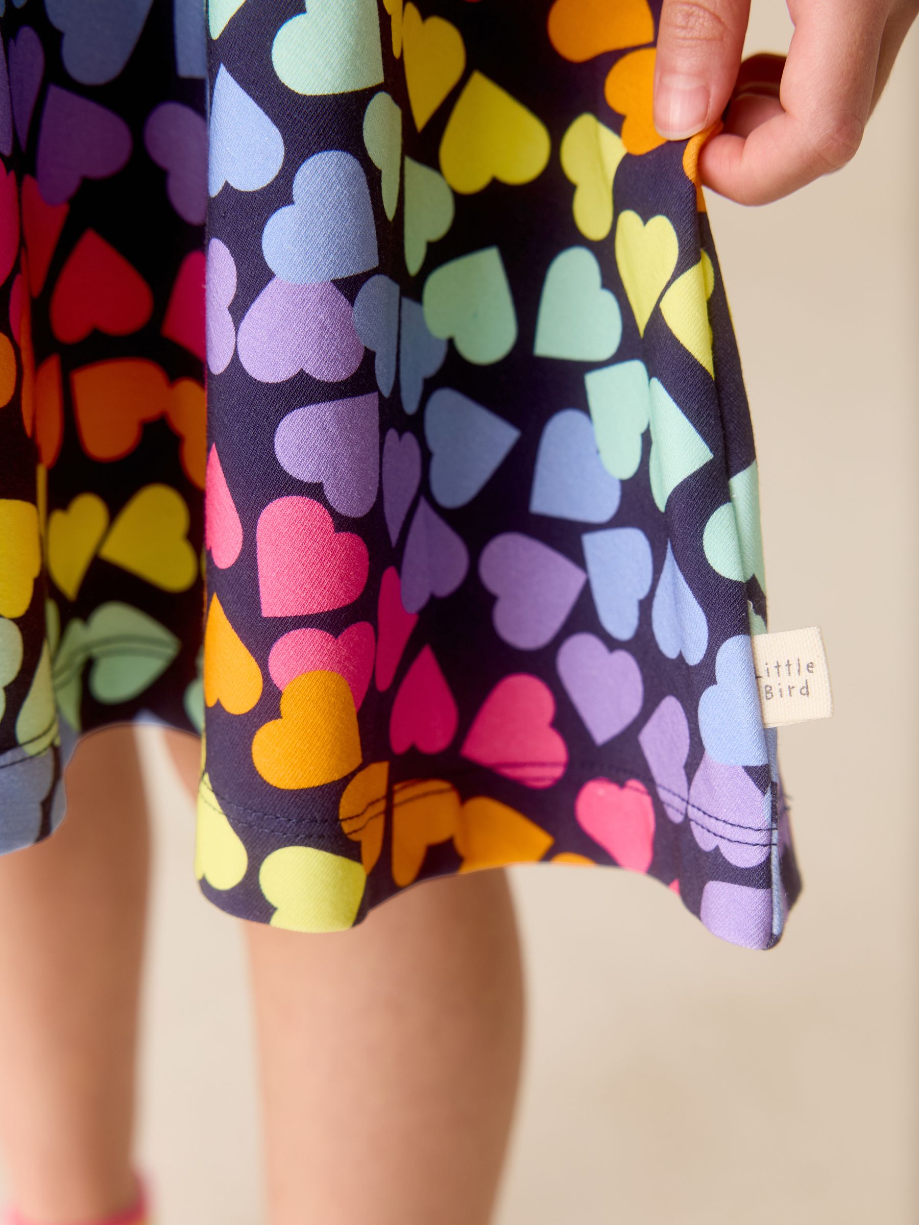 Buy Little Bird by Jools Oliver Rainbow Hearts Short Sleeve Jersey ...