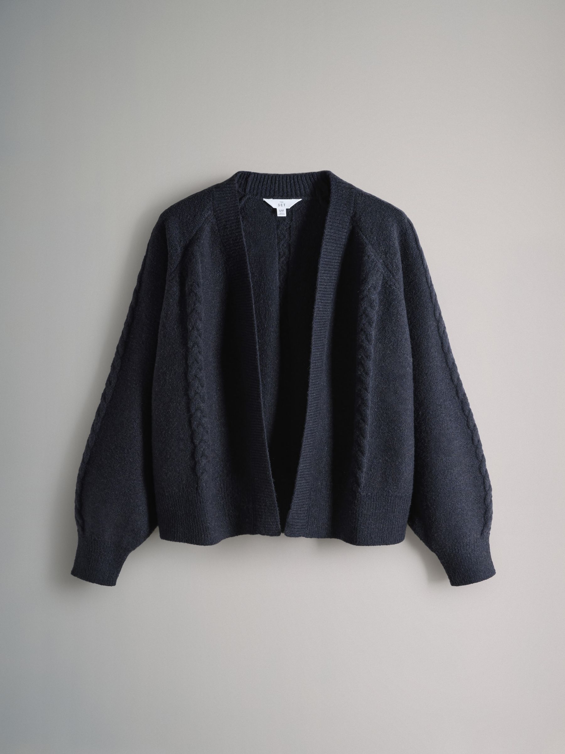 Buy The Set 2 Pack Knitted Cable Cardigans Chocolate Brown/Navy Blue ...