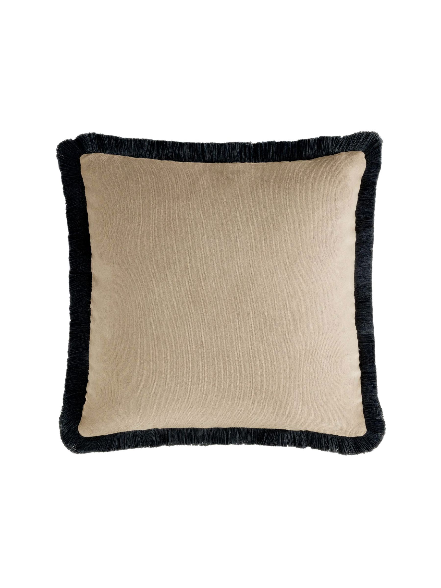 Buy Stone 45 x 45cm Soft Velour Contrast Fringe Cushion from the Next ...
