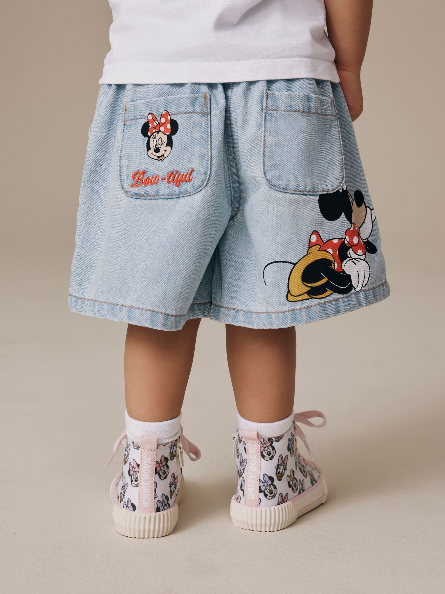 Buy Disney Minnie Mouse Denim Pull On Denim Shorts (3mths-10yrs) from ...