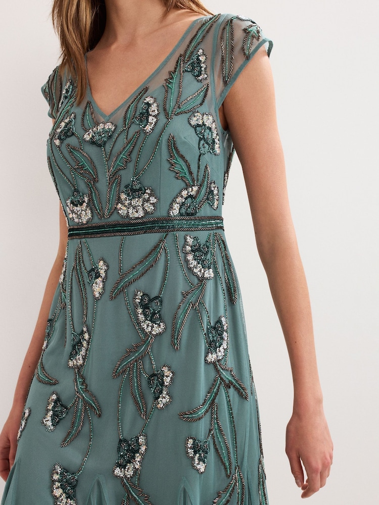 Buy Phase Eight Green Evonne Beaded Dress from Next Australia