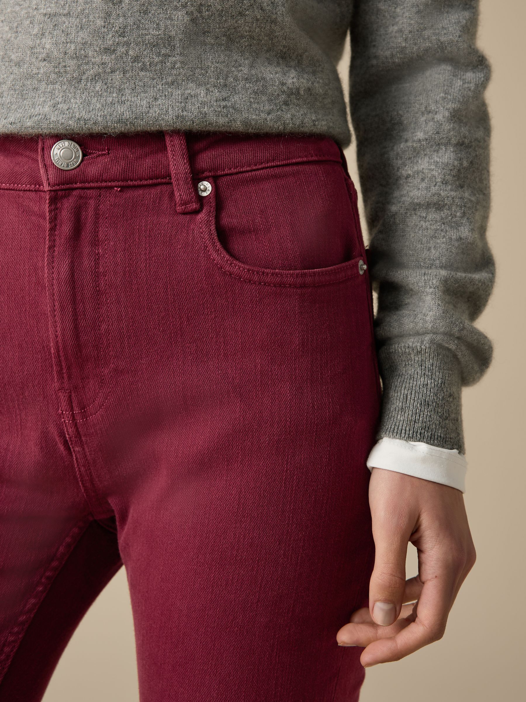 Buy Berry Red Authentic Relaxed Skinny Jeans from the Next UK online shop