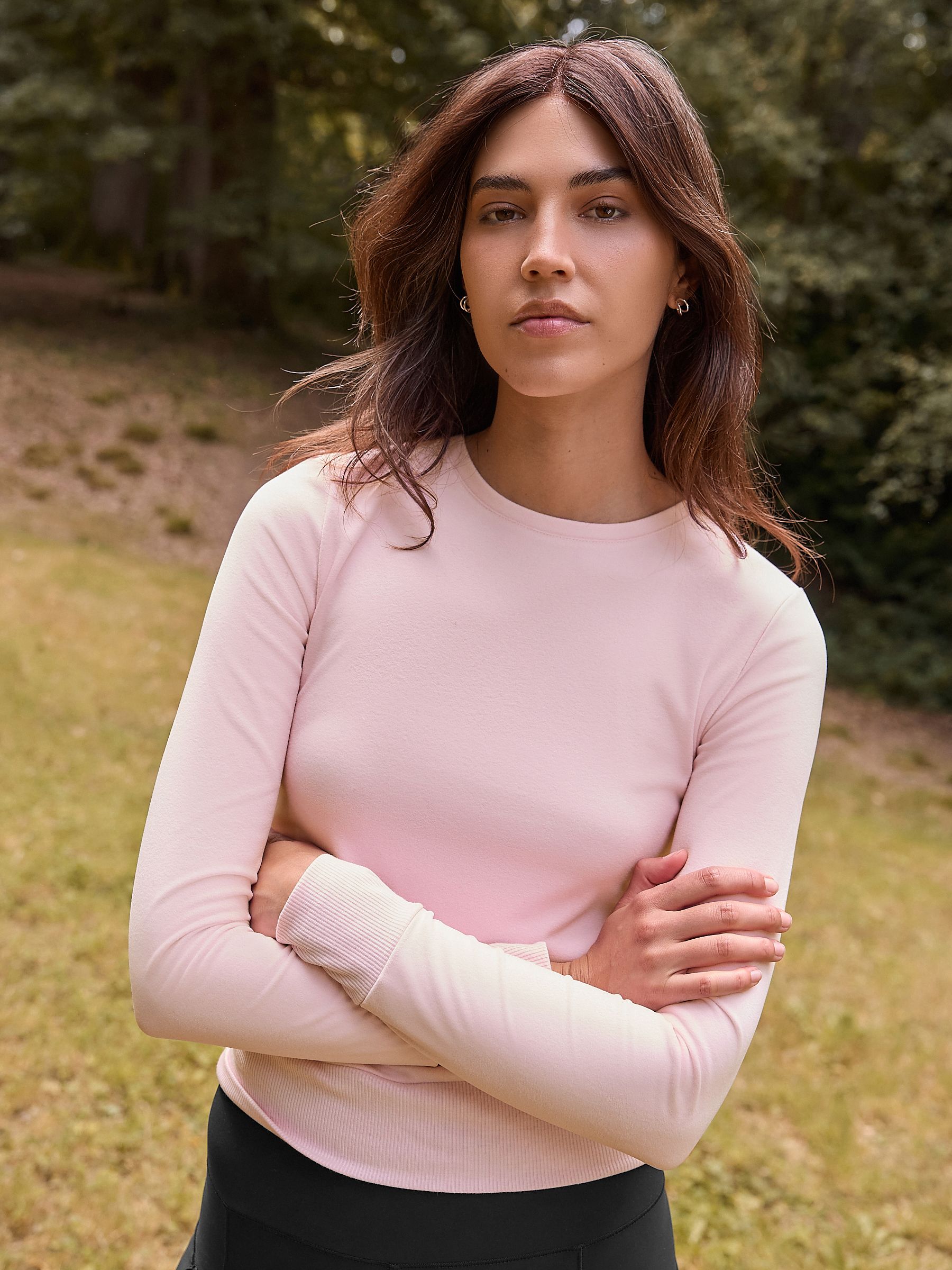 Buy Pink Thermal Soft Touch Long Sleeve Crew Neck Top from the Next UK ...