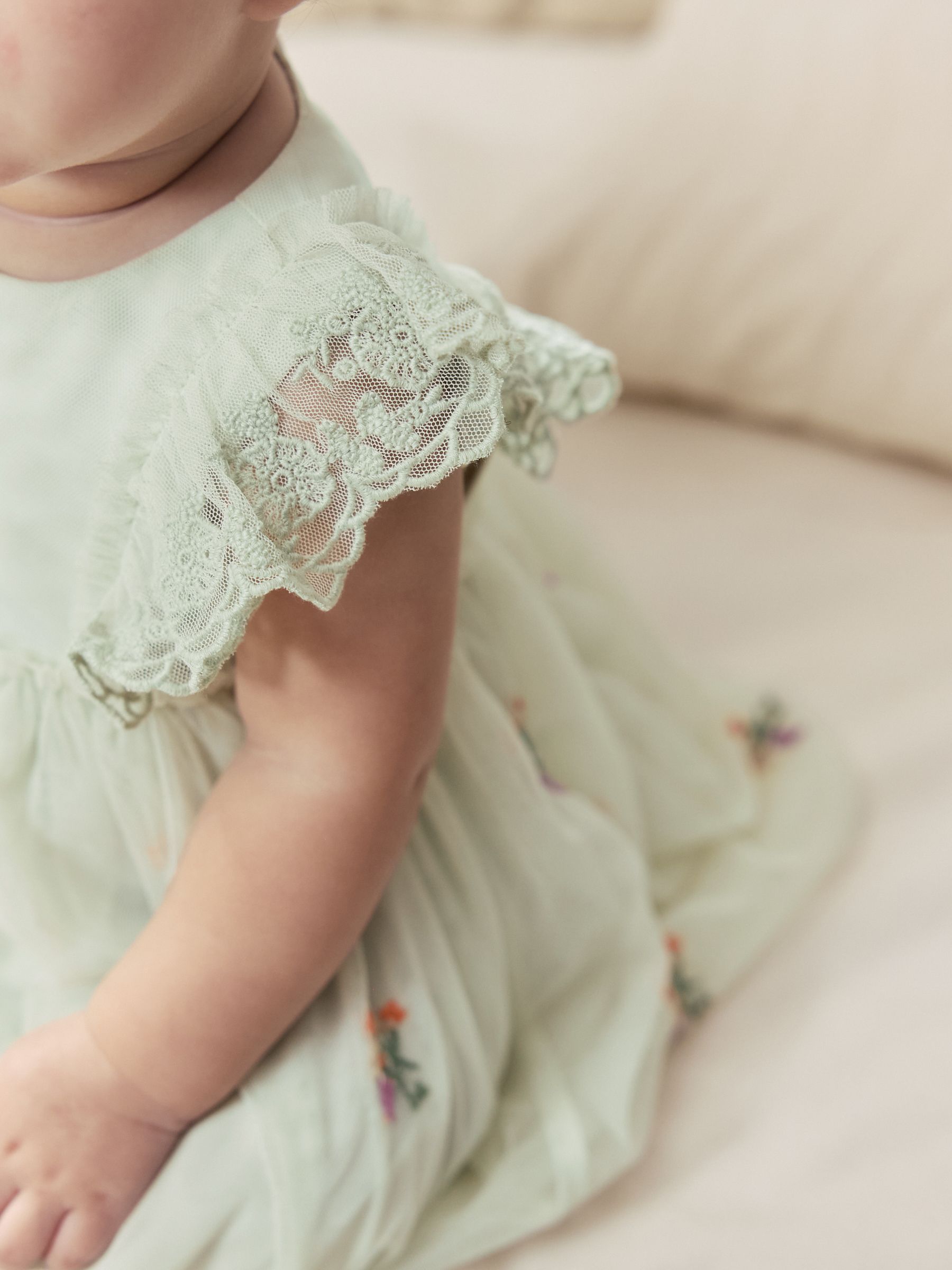 Buy Sage Green Baby Mesh Dress (0mths-2yrs) from Next USA