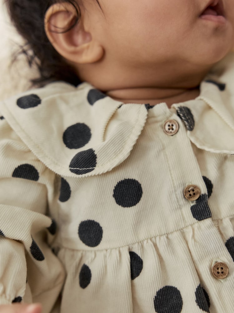 Buy Cream/Charcoal Polka Dot Baby Bloomer Rompers Set 2 Piece with ...