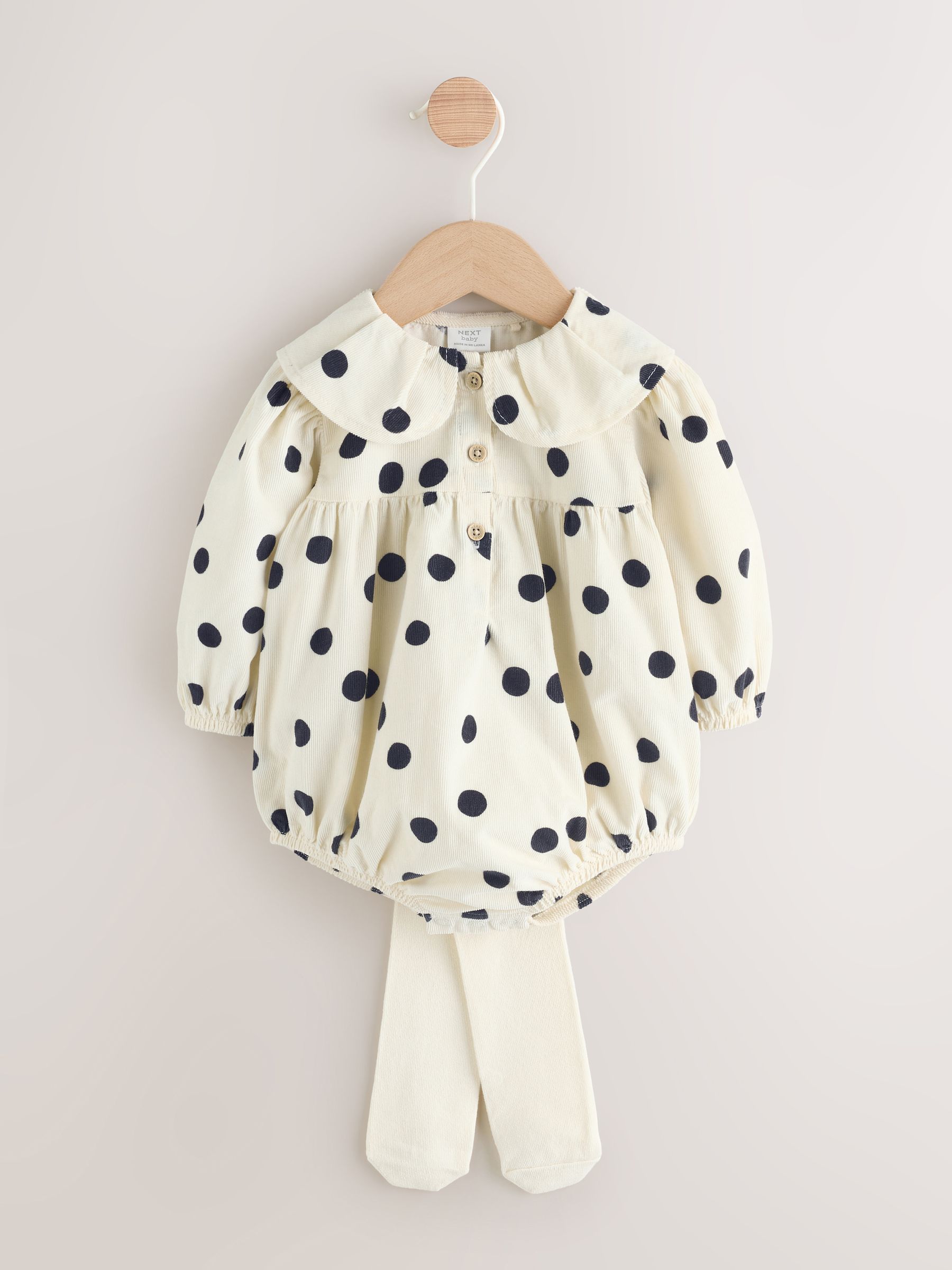 Buy Cream/Charcoal Polka Dot - Baby Bloomer Rompers Set 2 Piece with ...