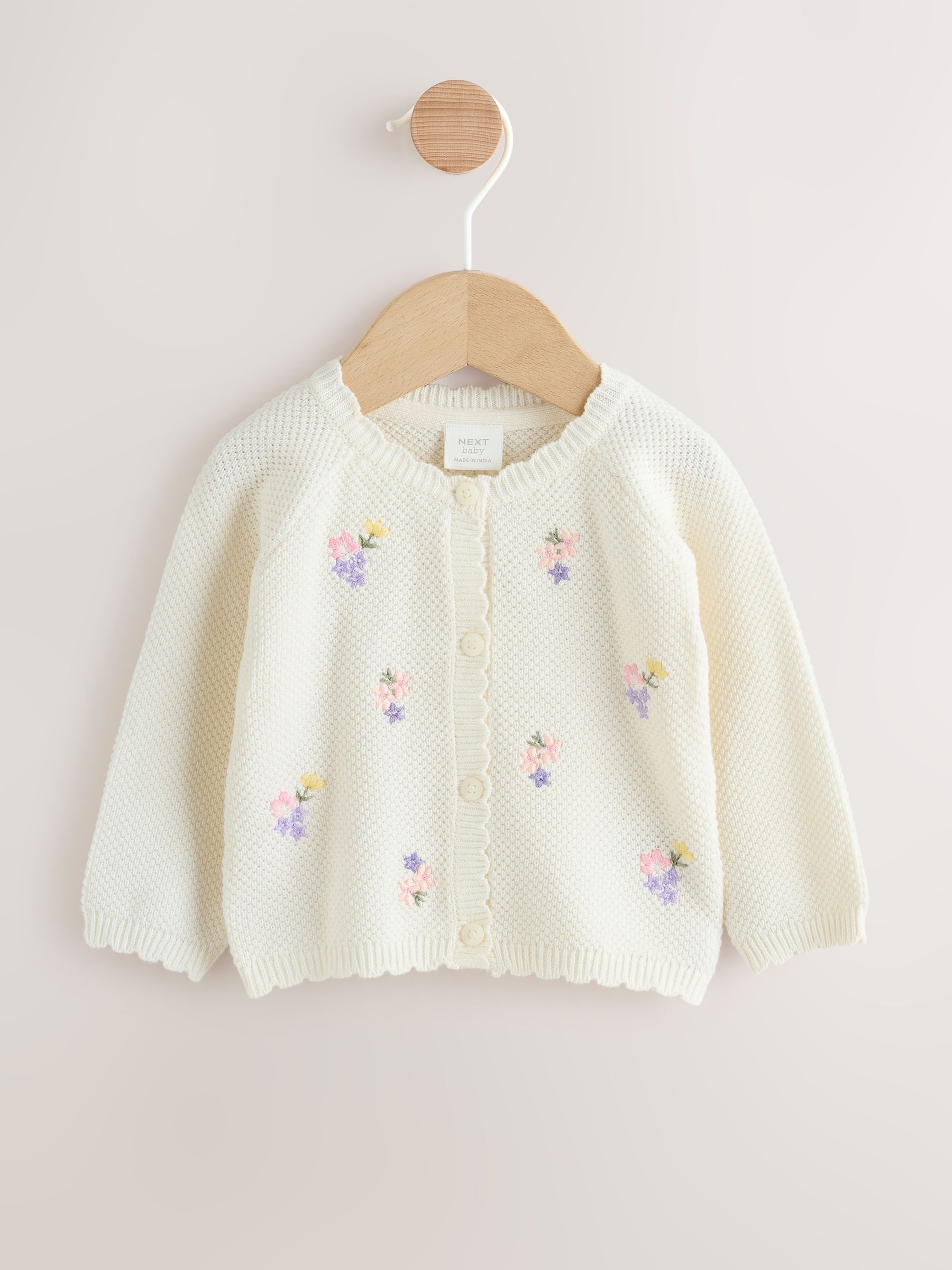 Buy White Floral Embroidered Baby Cardigan (0mths-2yrs) from Next USA