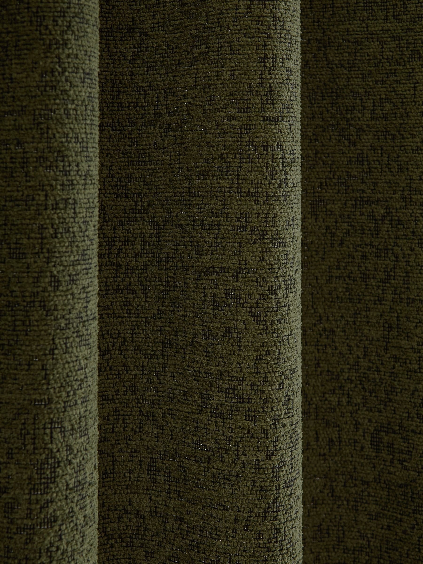 Buy Green Olive Bouclé Super Thermal Eyelet Door Curtains from the Next ...