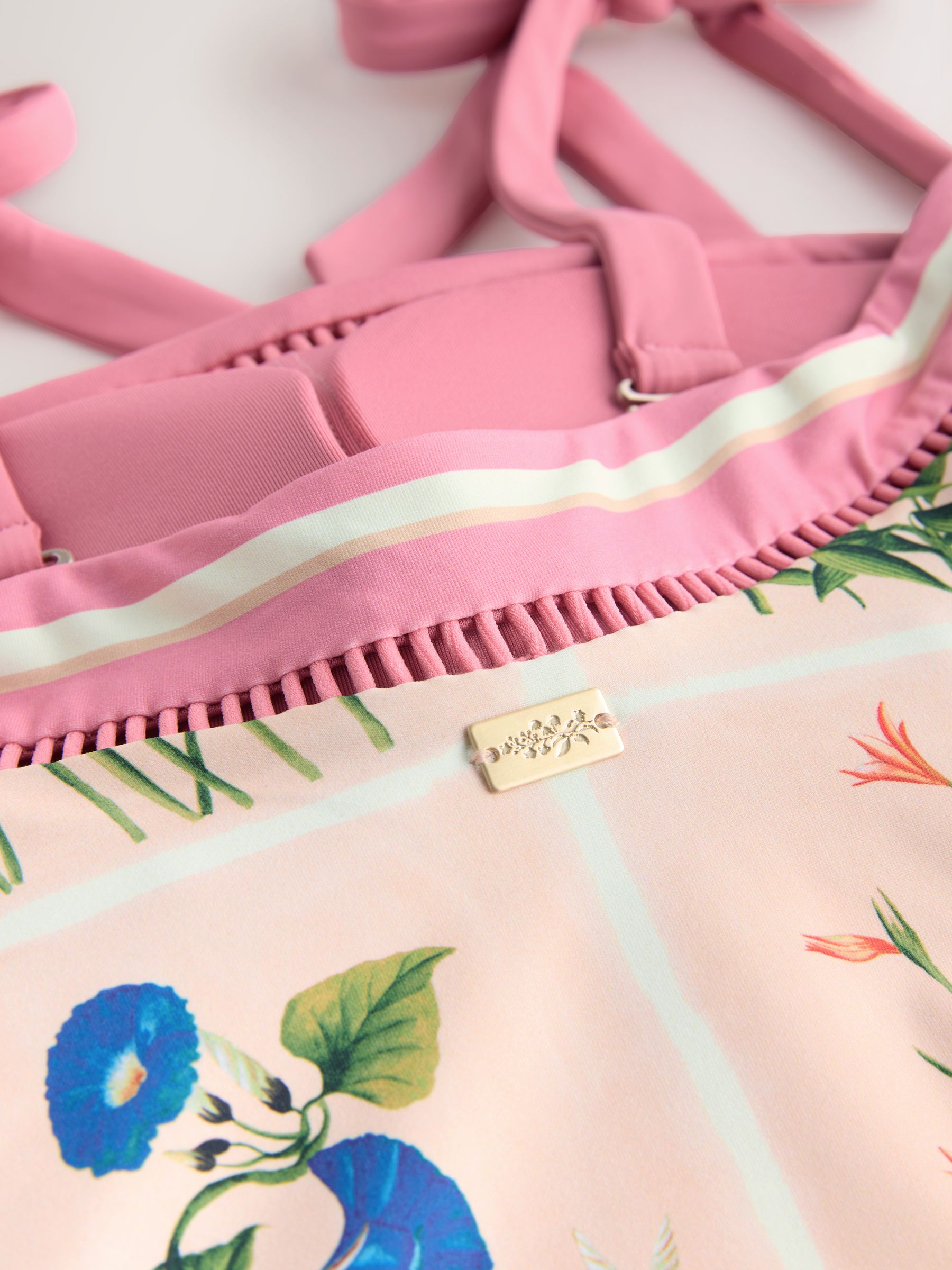 Buy Laura Ashley Coral Pink Pershore Postcards Tummy Control Removable ...