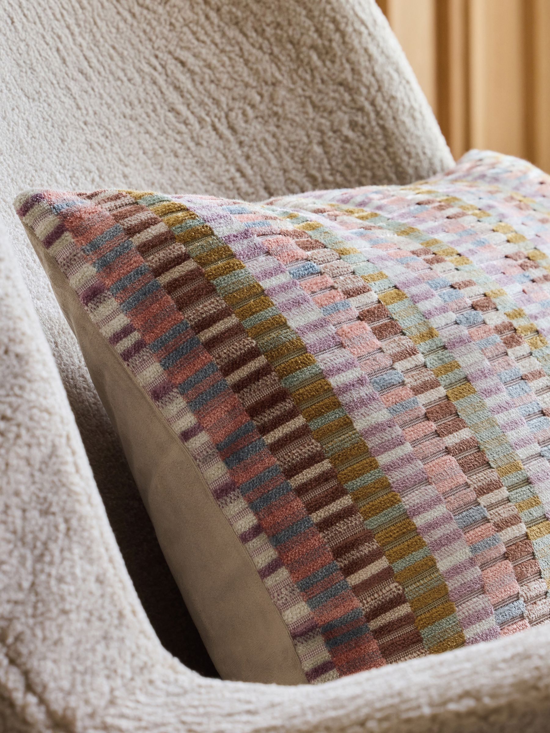 Buy Multi Pastel 40 x 59cm Cut Velvet Rio Stripe Cushion from the Next ...