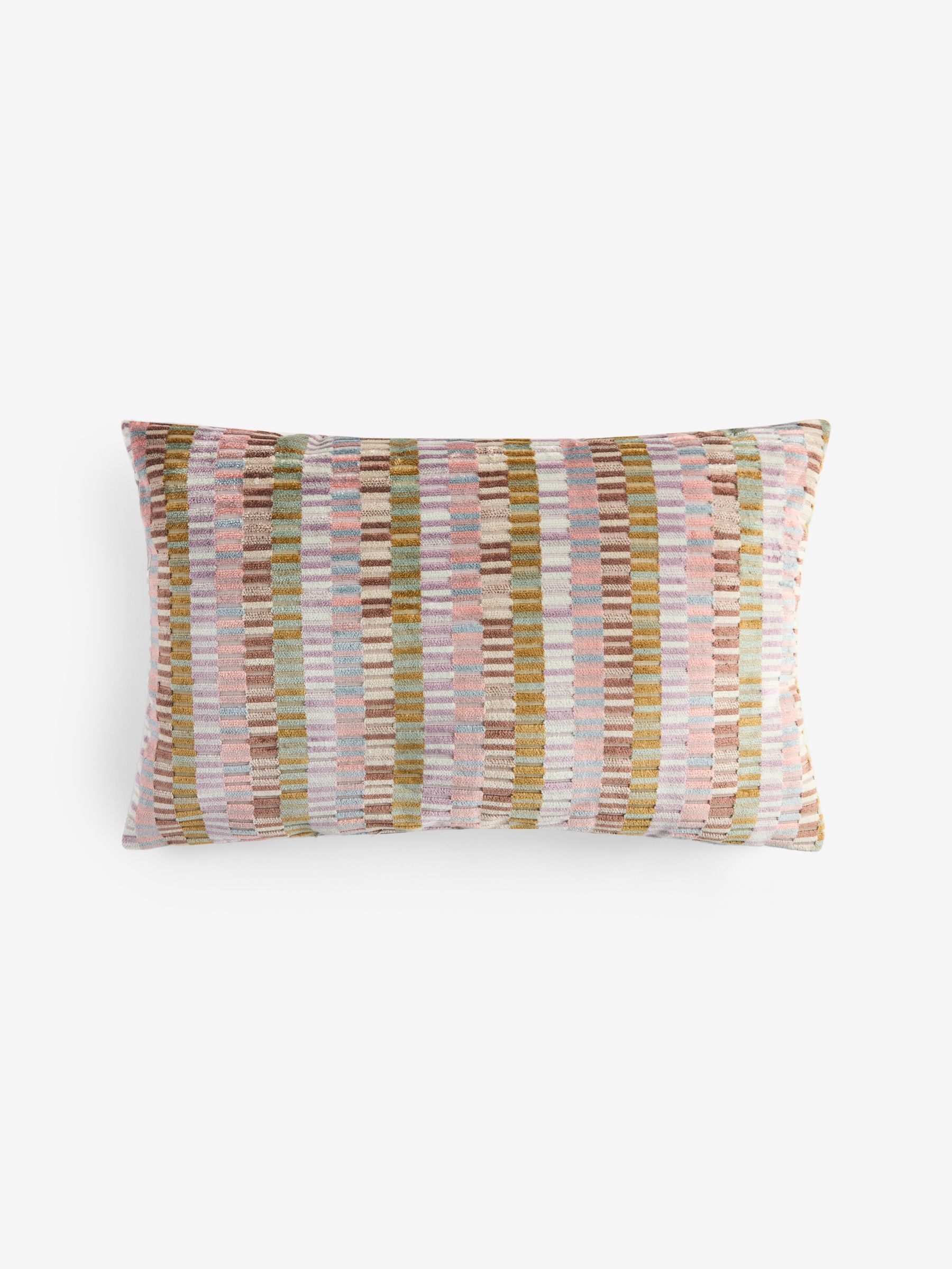 Buy Multi Pastel 40 x 59cm Cut Velvet Rio Stripe Cushion from the Next ...