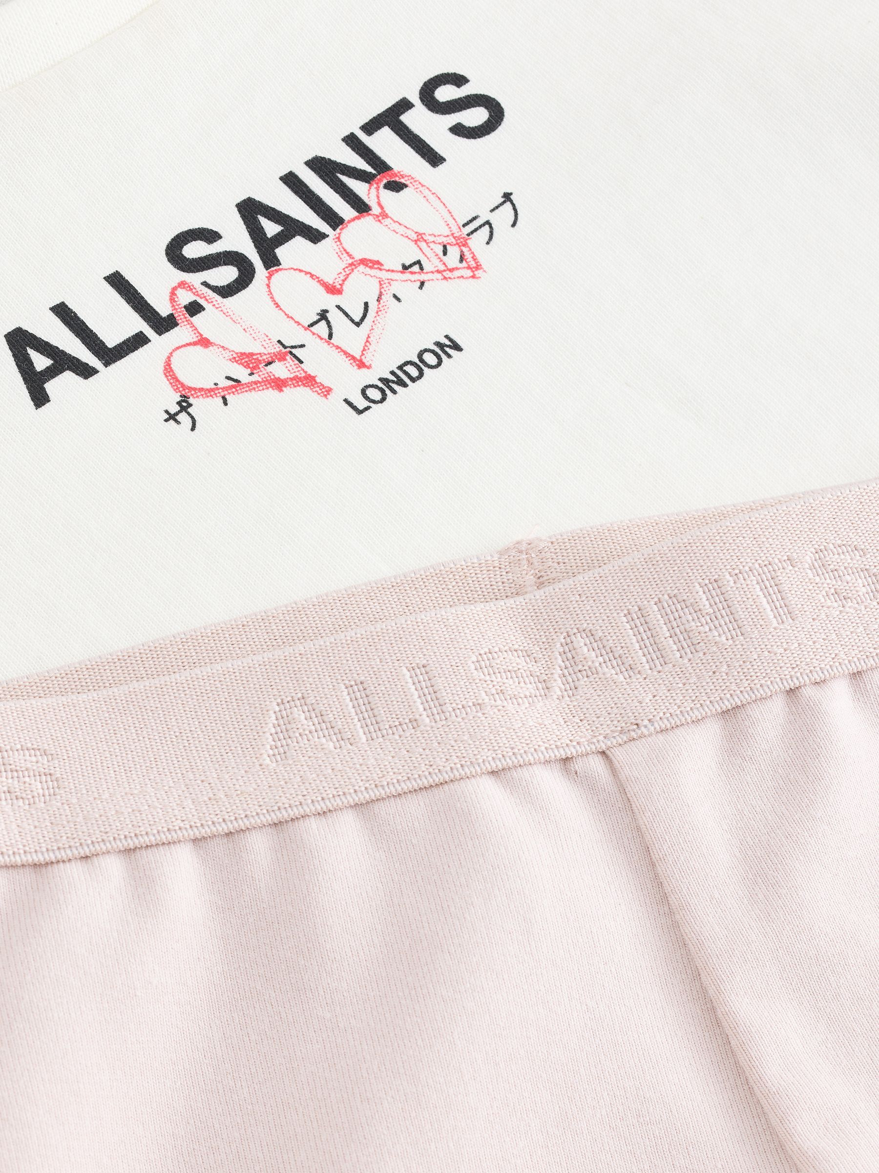 Buy smALLSAINTS White/Pink Amore Underground Broderie T-Shirt and ...