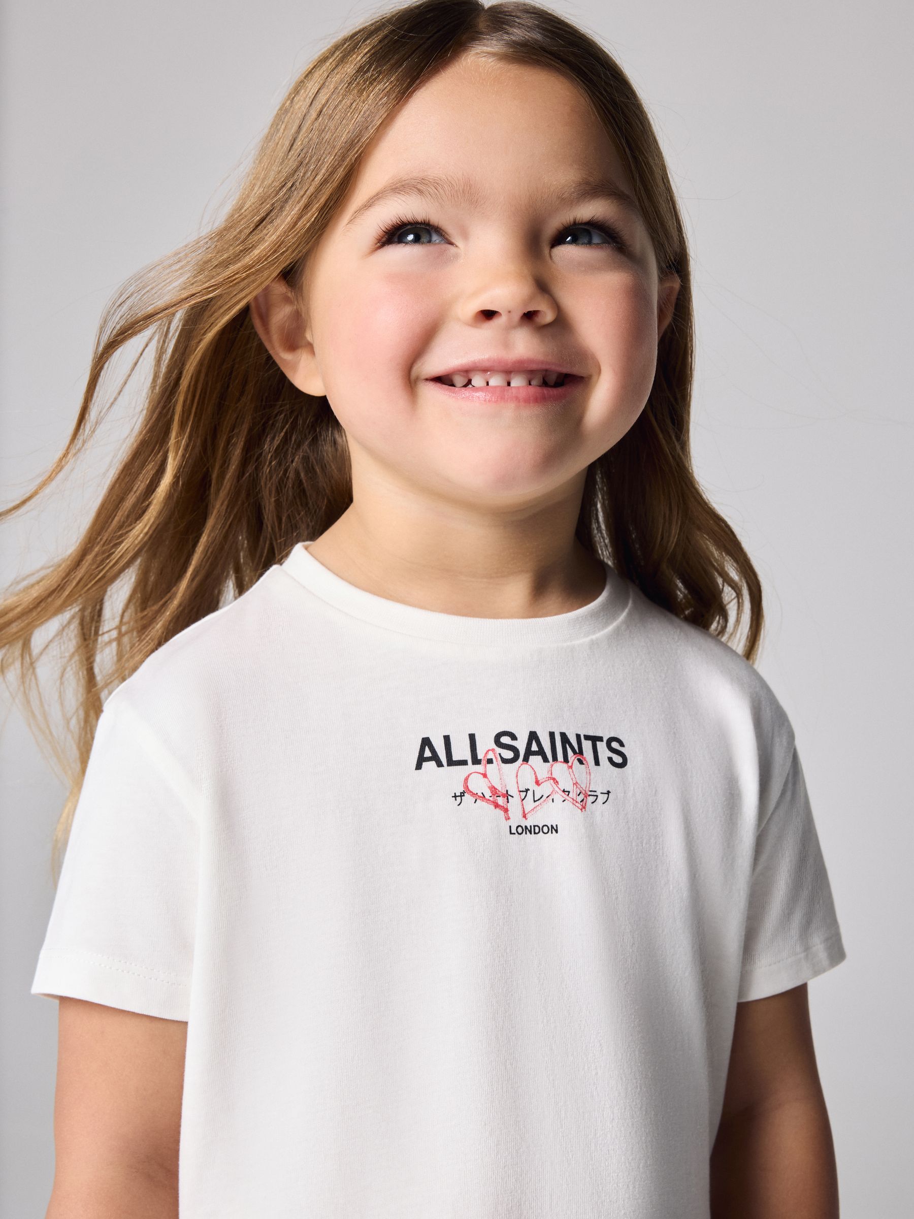 Buy smALLSAINTS White/Pink Amore Underground Broderie T-Shirt and ...