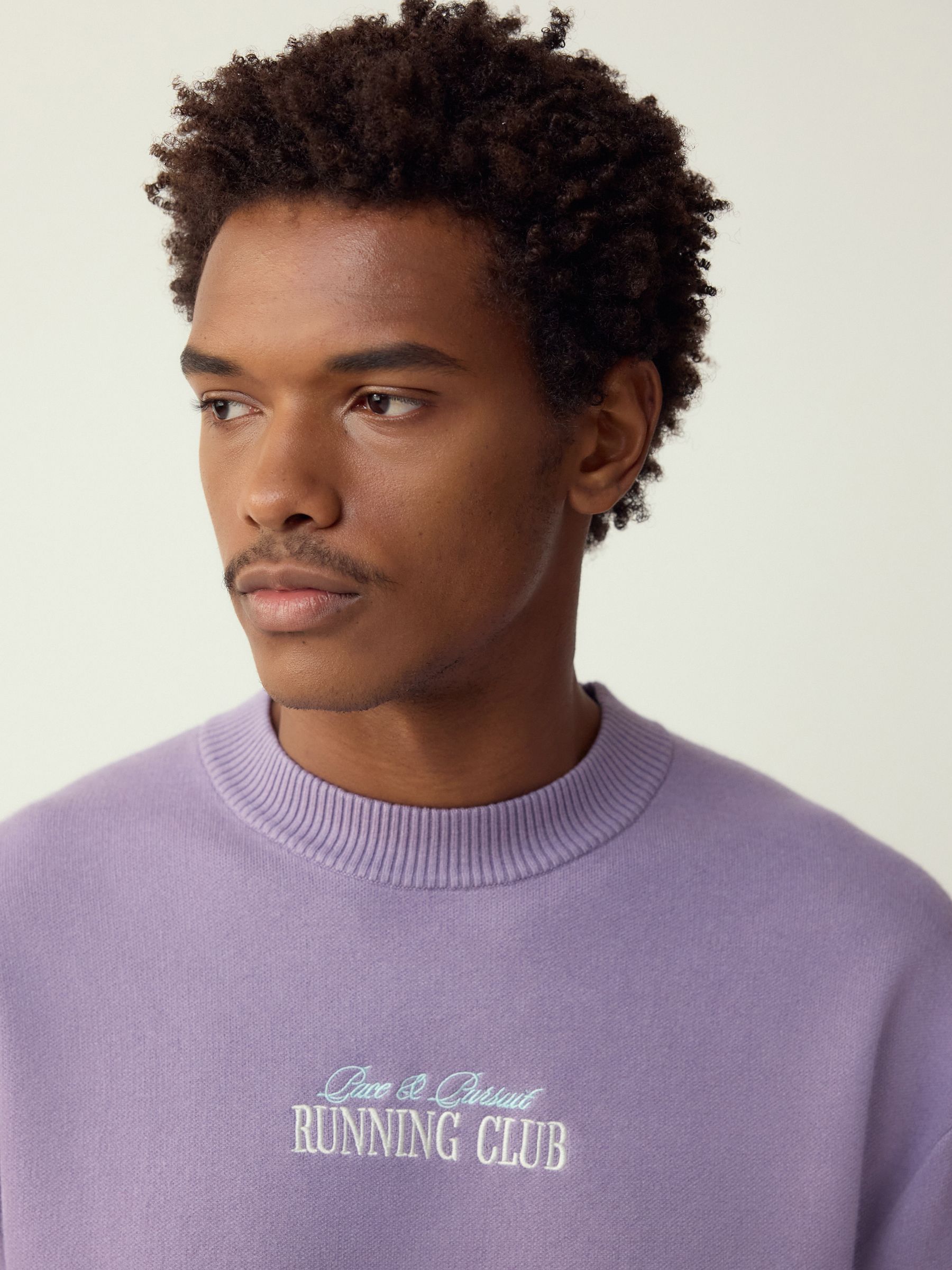 Buy Lilac Purple N.Premium Relaxed Fit Mid Weight Running Club Graphic ...