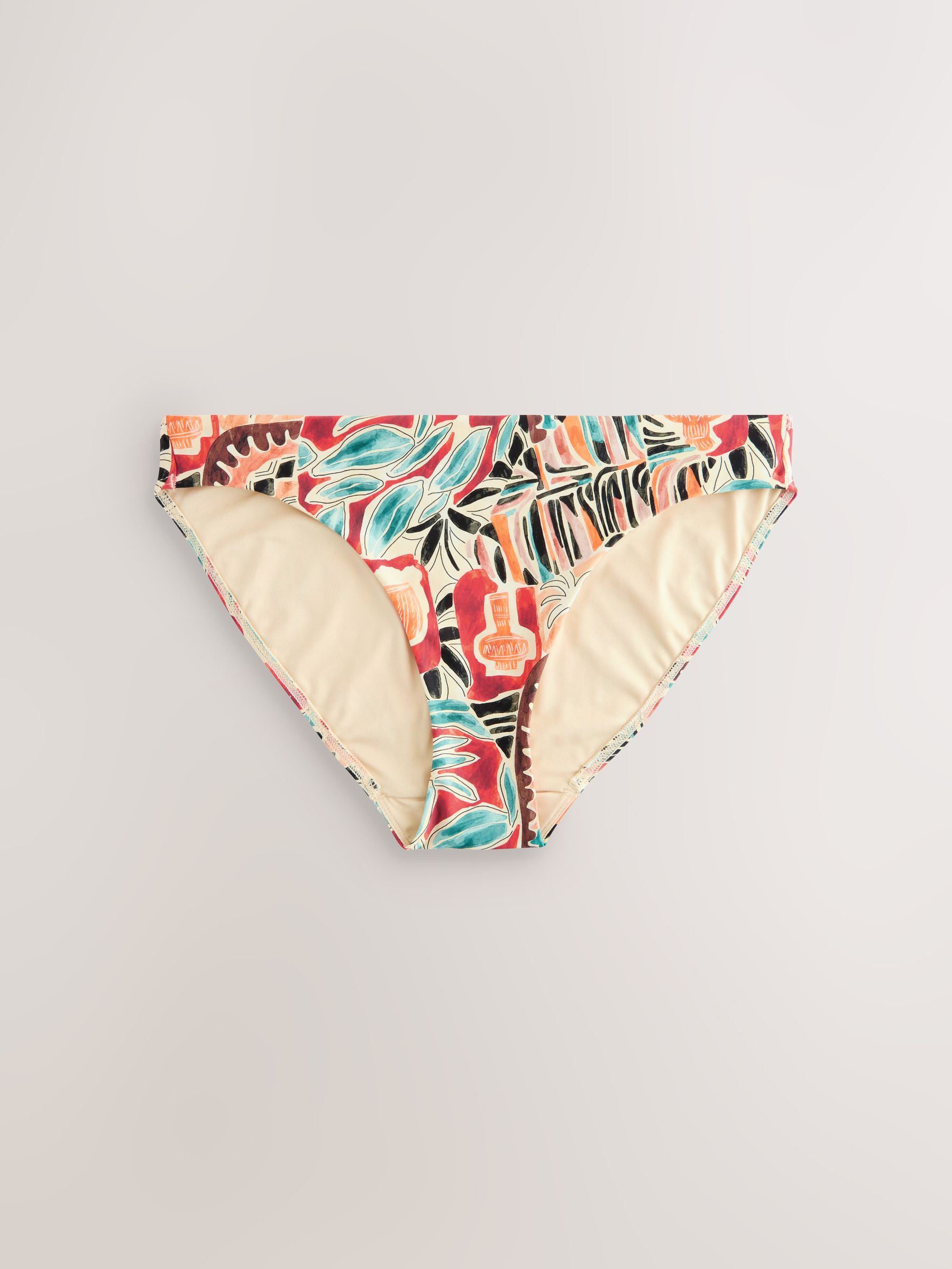 Buy Rust Red Abstract/Black High Leg Bikini Bottoms 2 Pack from the ...