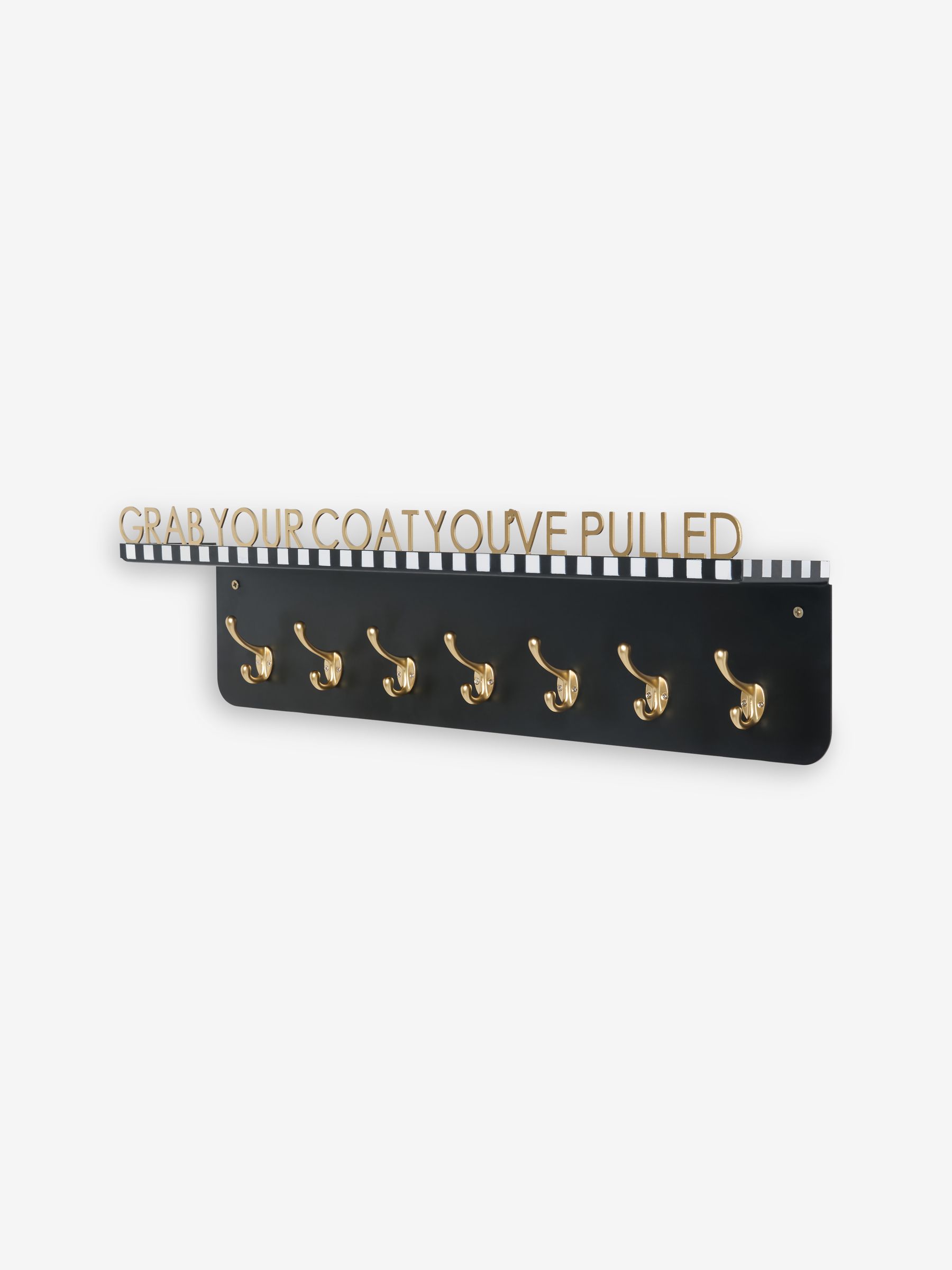 Buy Black/White Glam Slogan Coat Hooks from Next Ireland