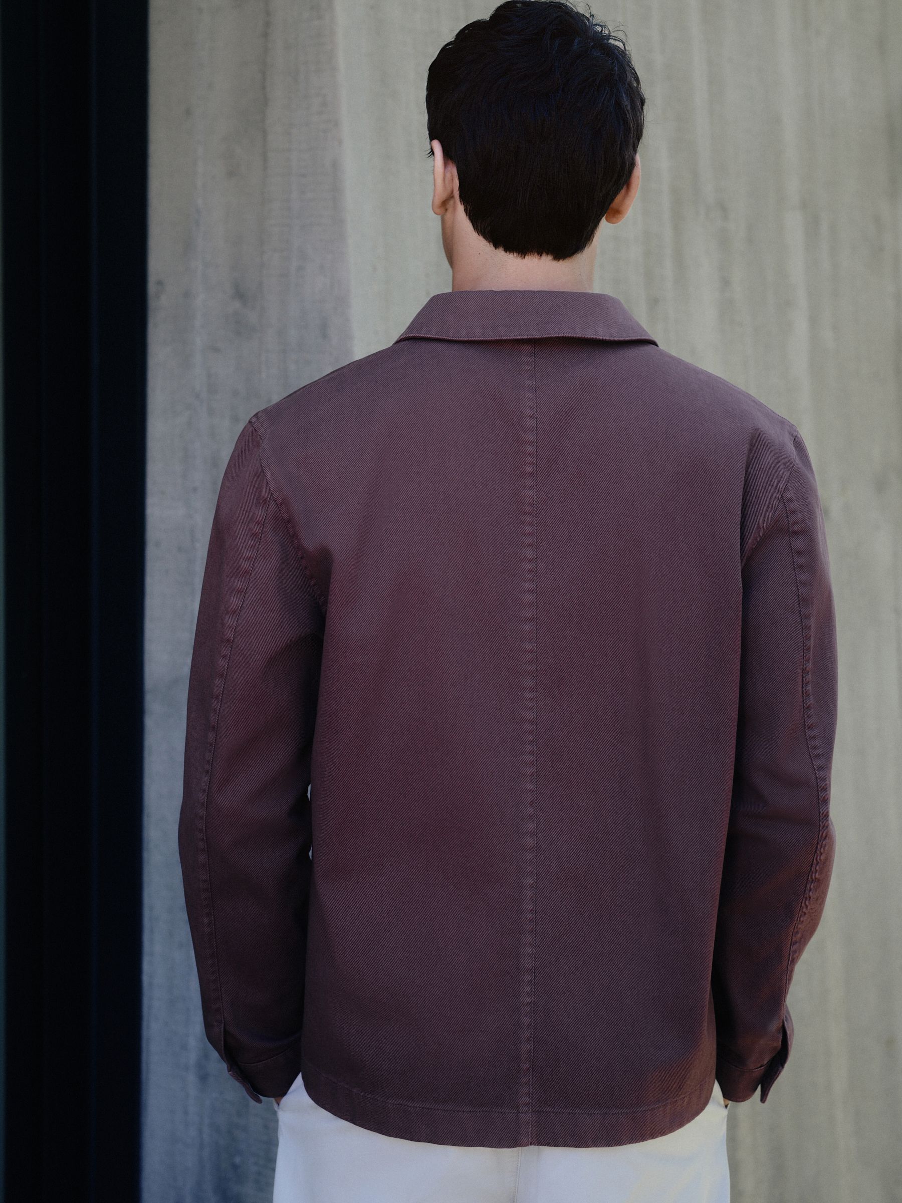 Buy Mauve Pink Garment Dyed Chore Jacket from Next Egypt