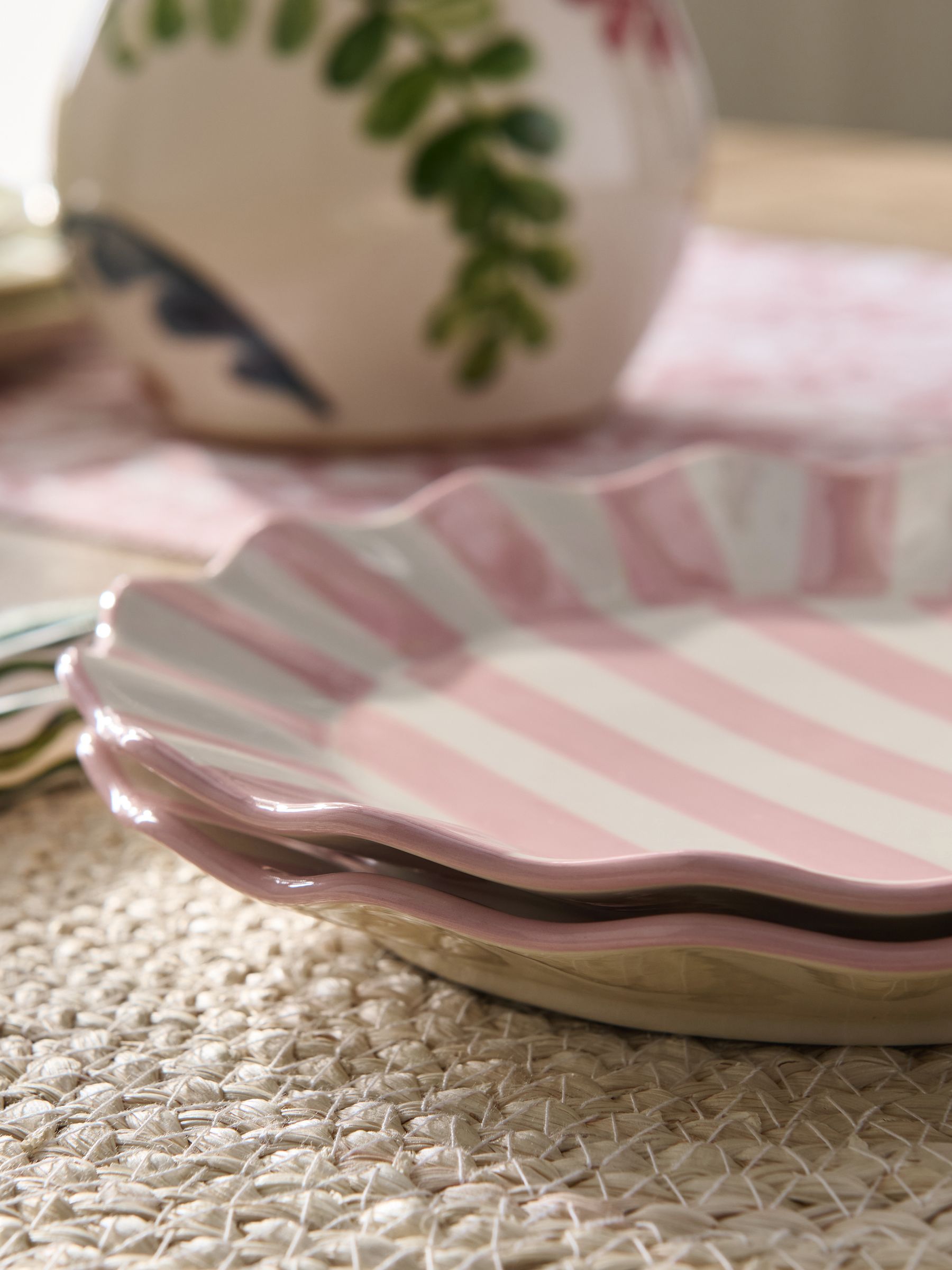 Buy Set of 2 Pink Stripe Side Plates from the Next UK online shop