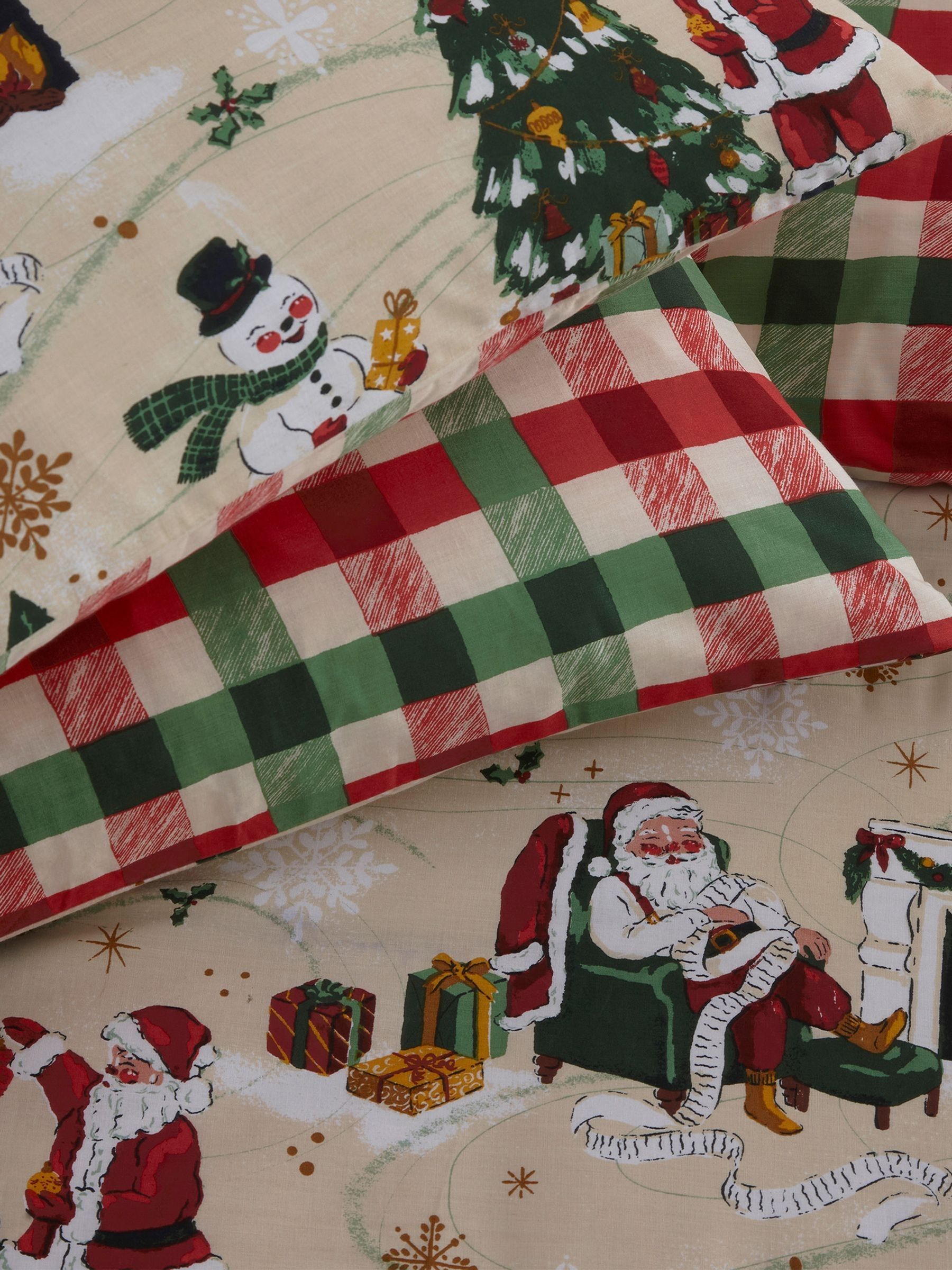 Buy Furn Multi Christmas Jolly Santa Reversible Duvet Cover and ...