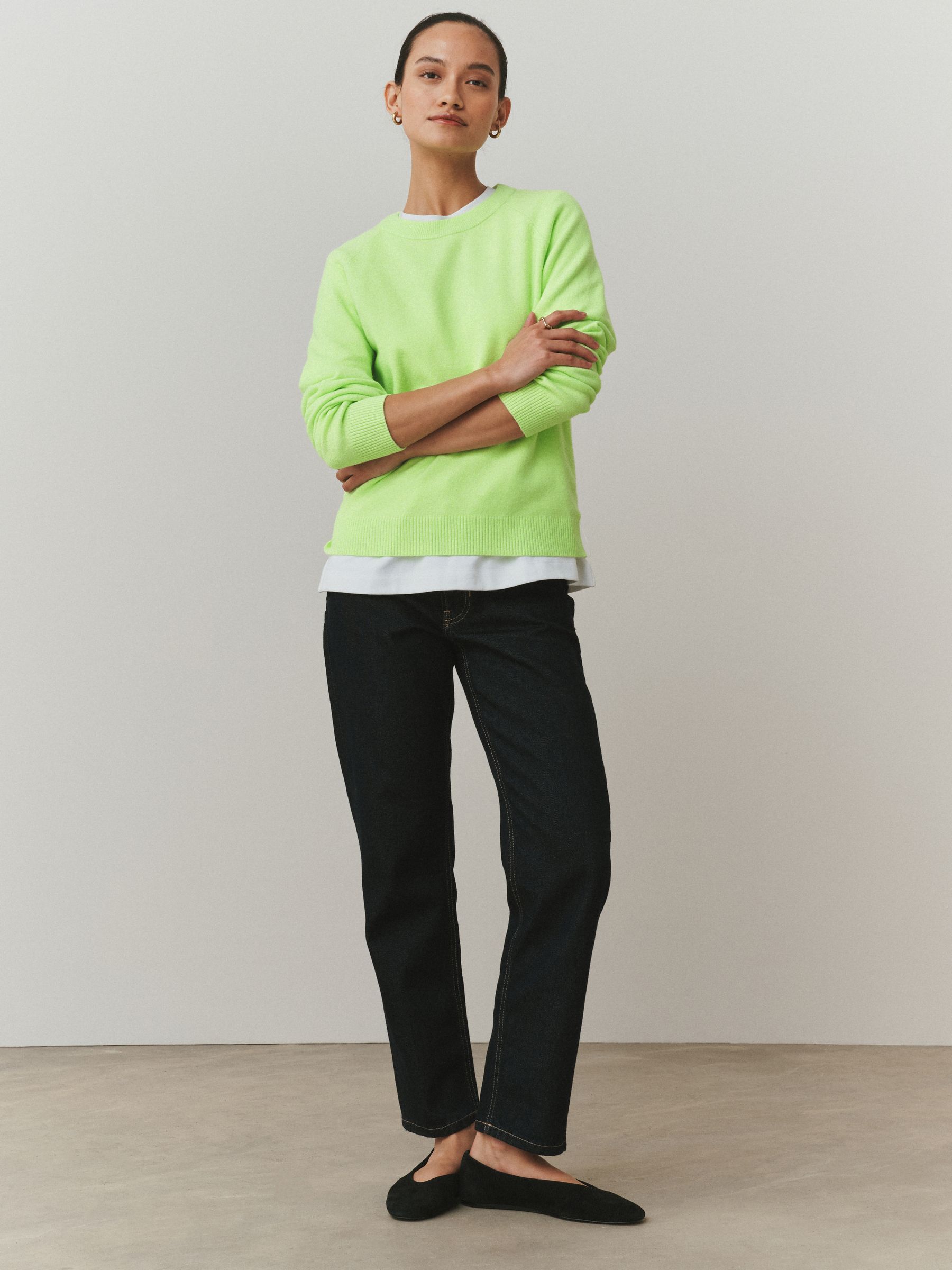 Buy Fluro Green Supersoft Crew Neck Long Sleeve Jumper from Next Saudi ...