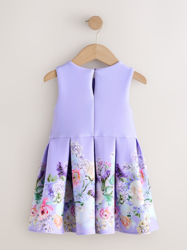 Buy Lilac Floral Scuba Occasion Dress (3mths-7yrs) from Next France
