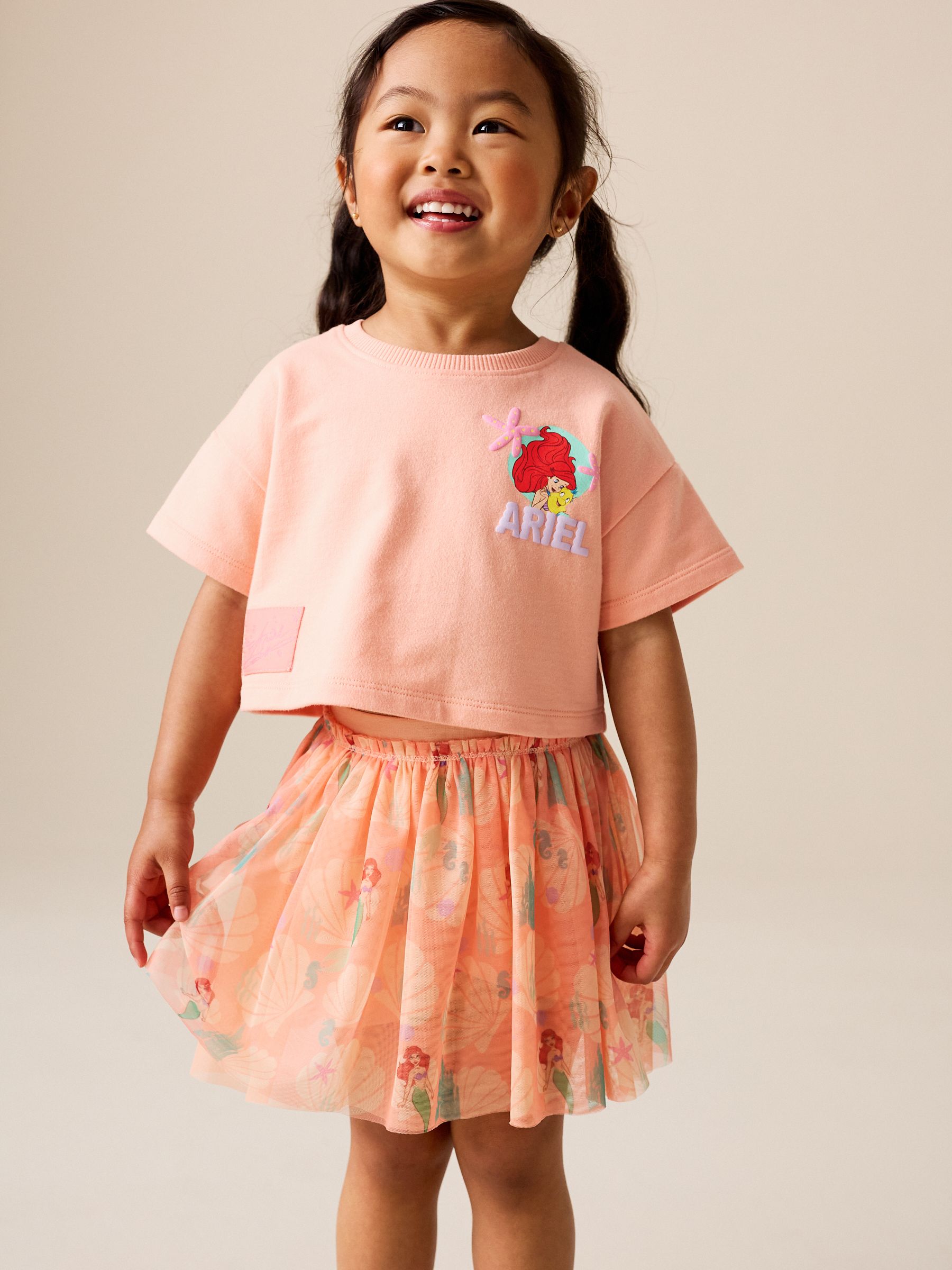 Buy Coral Ariel Disney Top & Skirt Set (3mths-7yrs) from the Next UK ...