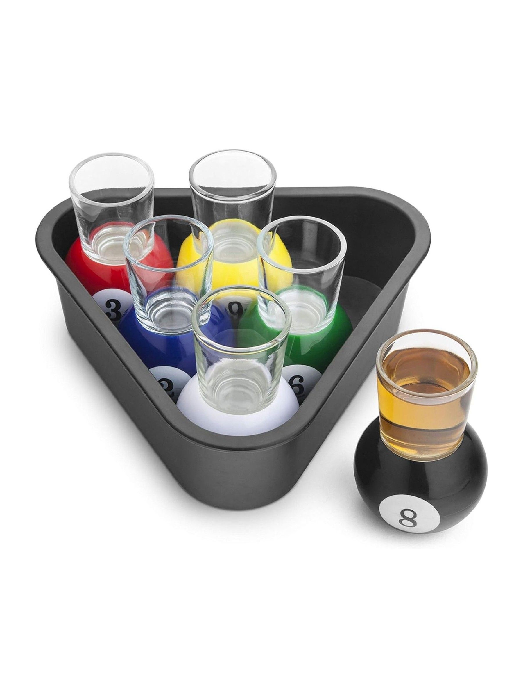 Buy Jeray Set of 6 Various Pool Shot Glasses with Pool Tray from the ...