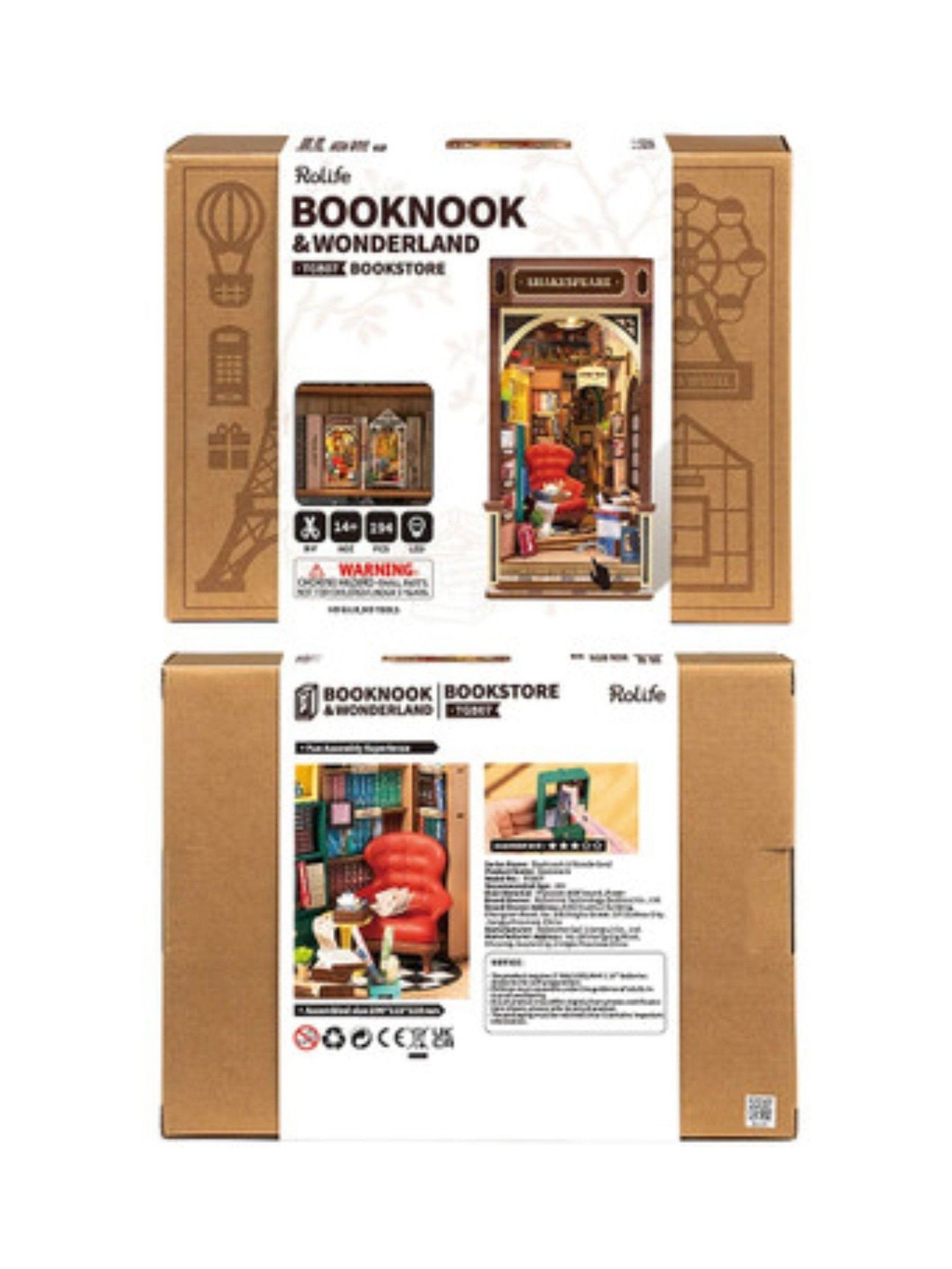 Buy MenKind Multi Bookstore Book Nook Wooden Construction Kit from the Next UK online shop