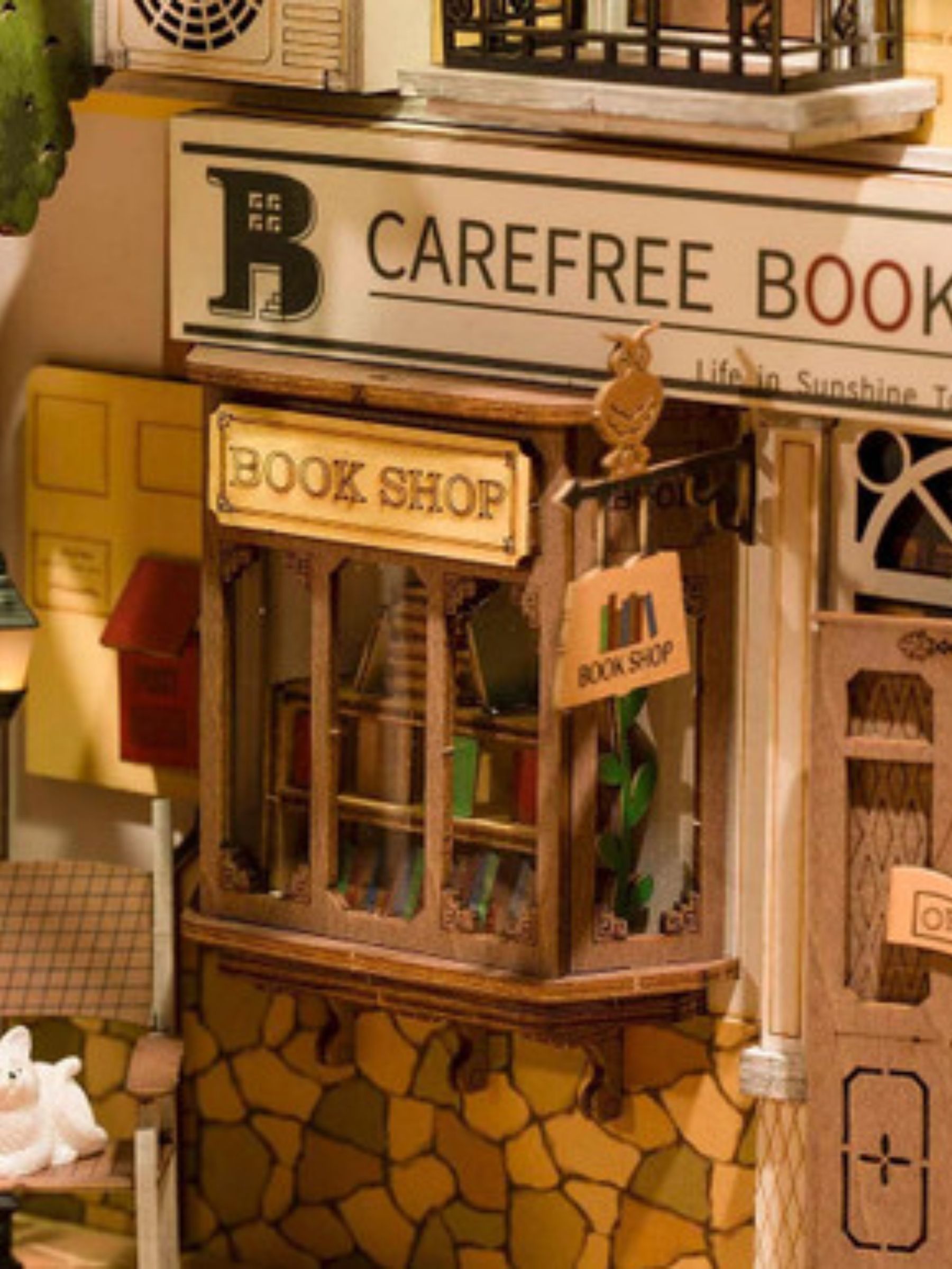 Buy MenKind Multi Sunshine Town Book Nook Wooden Construction Kit from ...