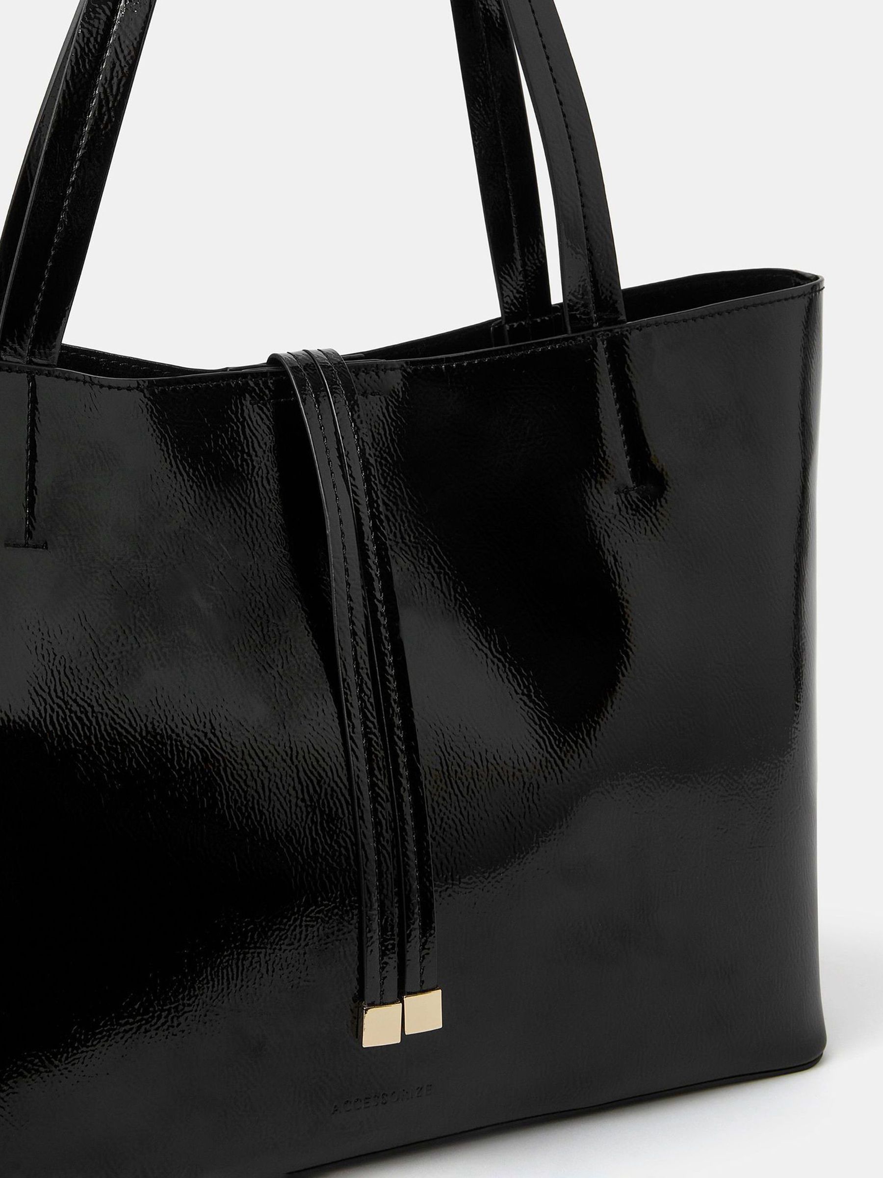 Buy Accessorize Black Patent Tote Bag from the Next UK online shop