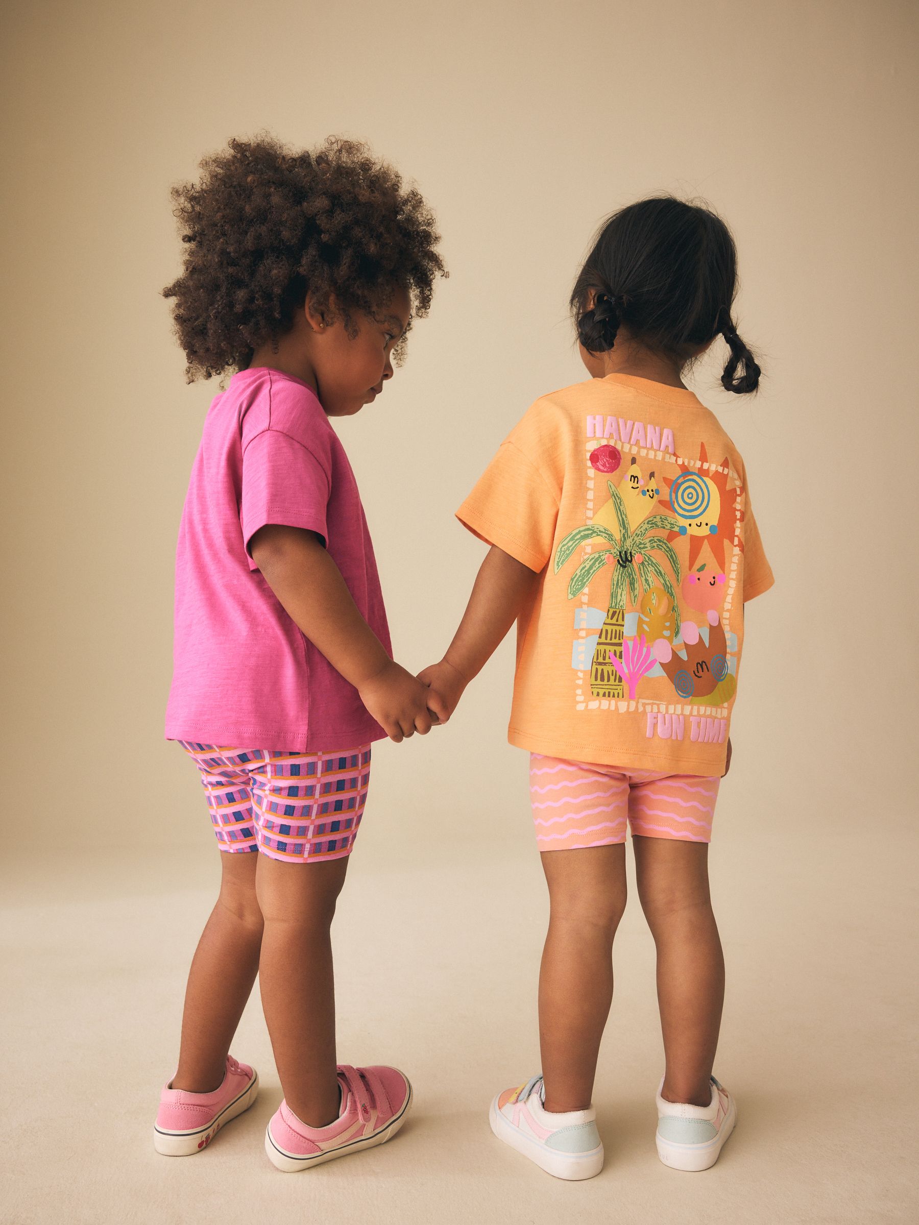 Buy Pink/Orange Top & Cycle Shorts Set 2 Pack (3mths-7yrs) from Next USA