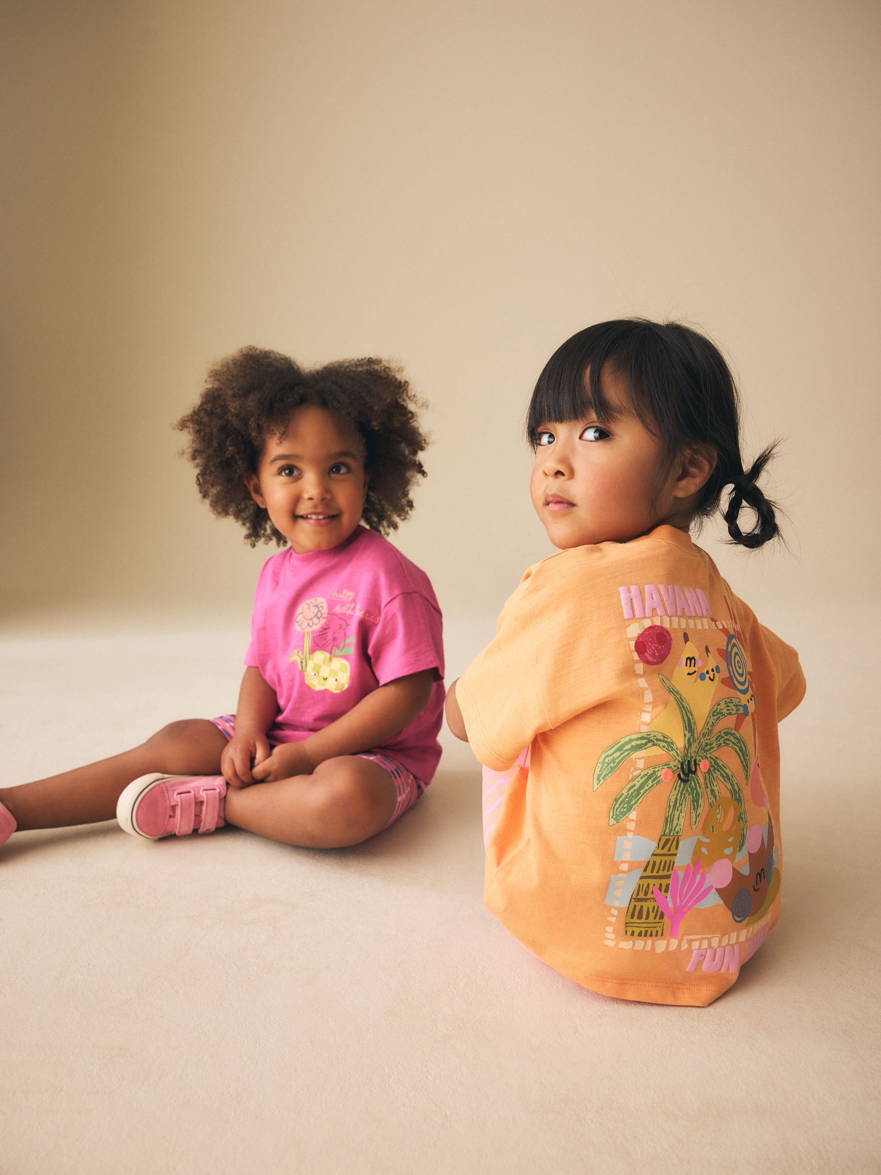 Buy Pink/Orange Top & Cycle Shorts Set 2 Pack (3mths-7yrs) from Next USA