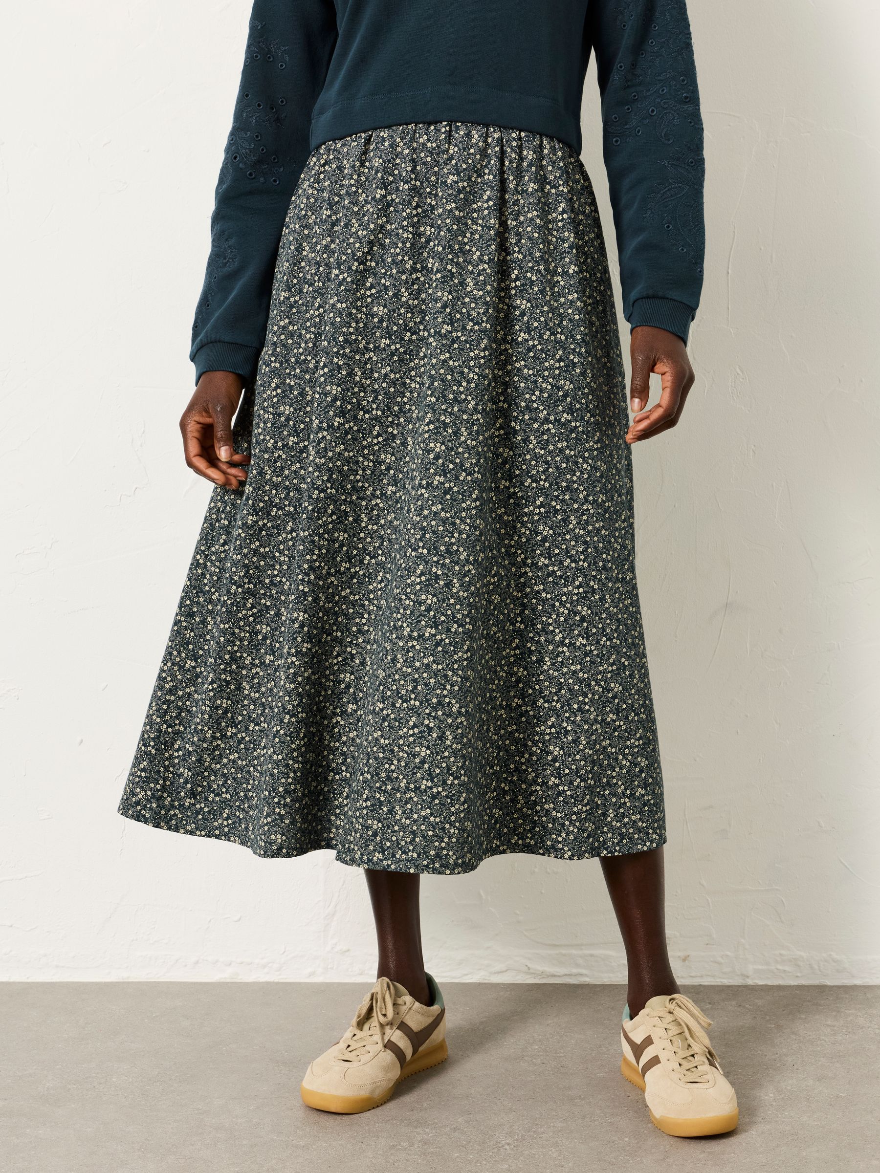 Buy FatFace Nia Blue Ditsy 2in1 Midi Dress from Next United Arab Emirates
