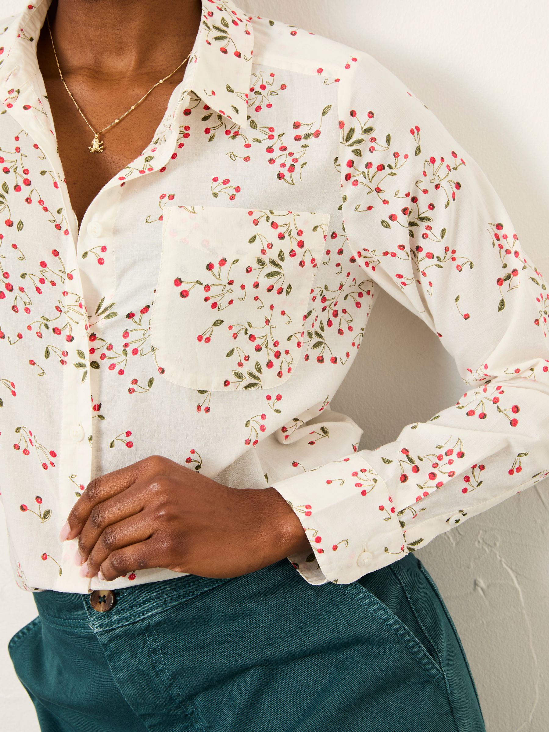Buy FatFace Olivia Ivory Cherries Shirt from the Next UK online shop